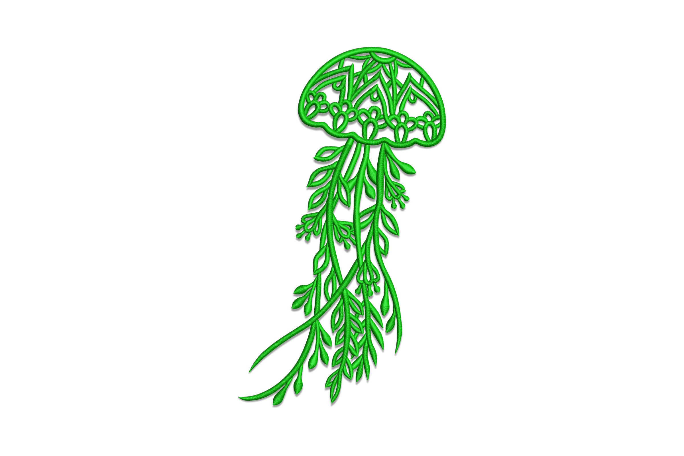 Free Floral Jellyfish Embroidery Design - Embroidery Lover