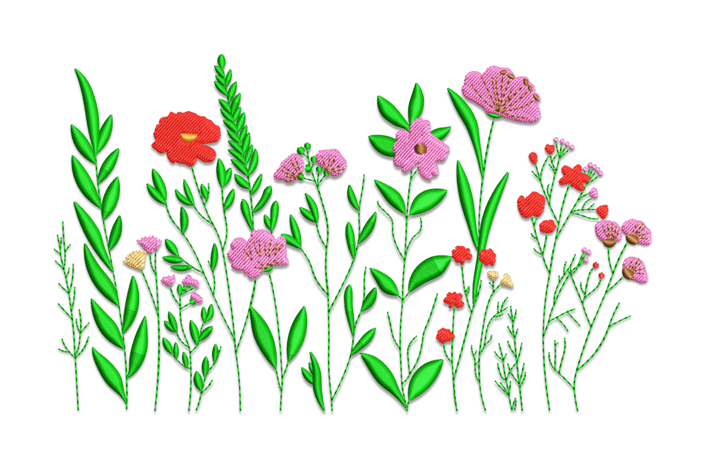 Flower Garden Embroidery Design