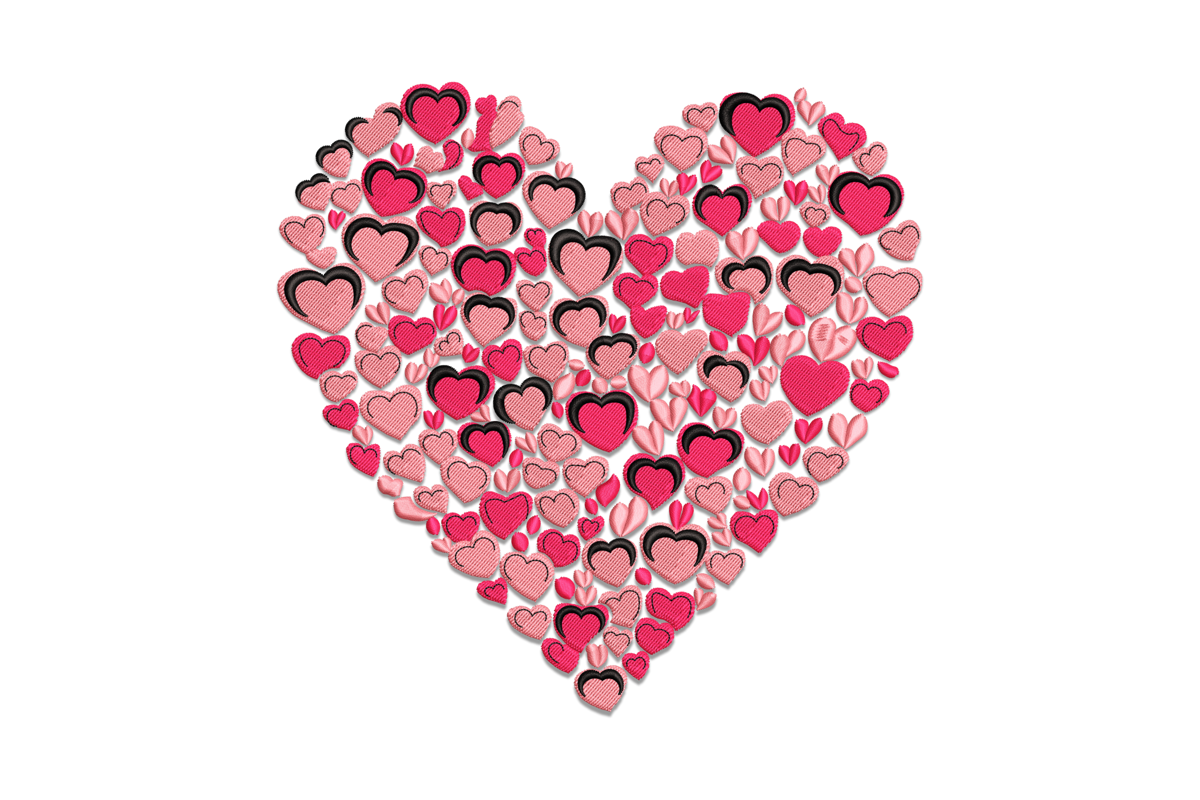Free Elegant Heart Cluster Machine Embroidery Design