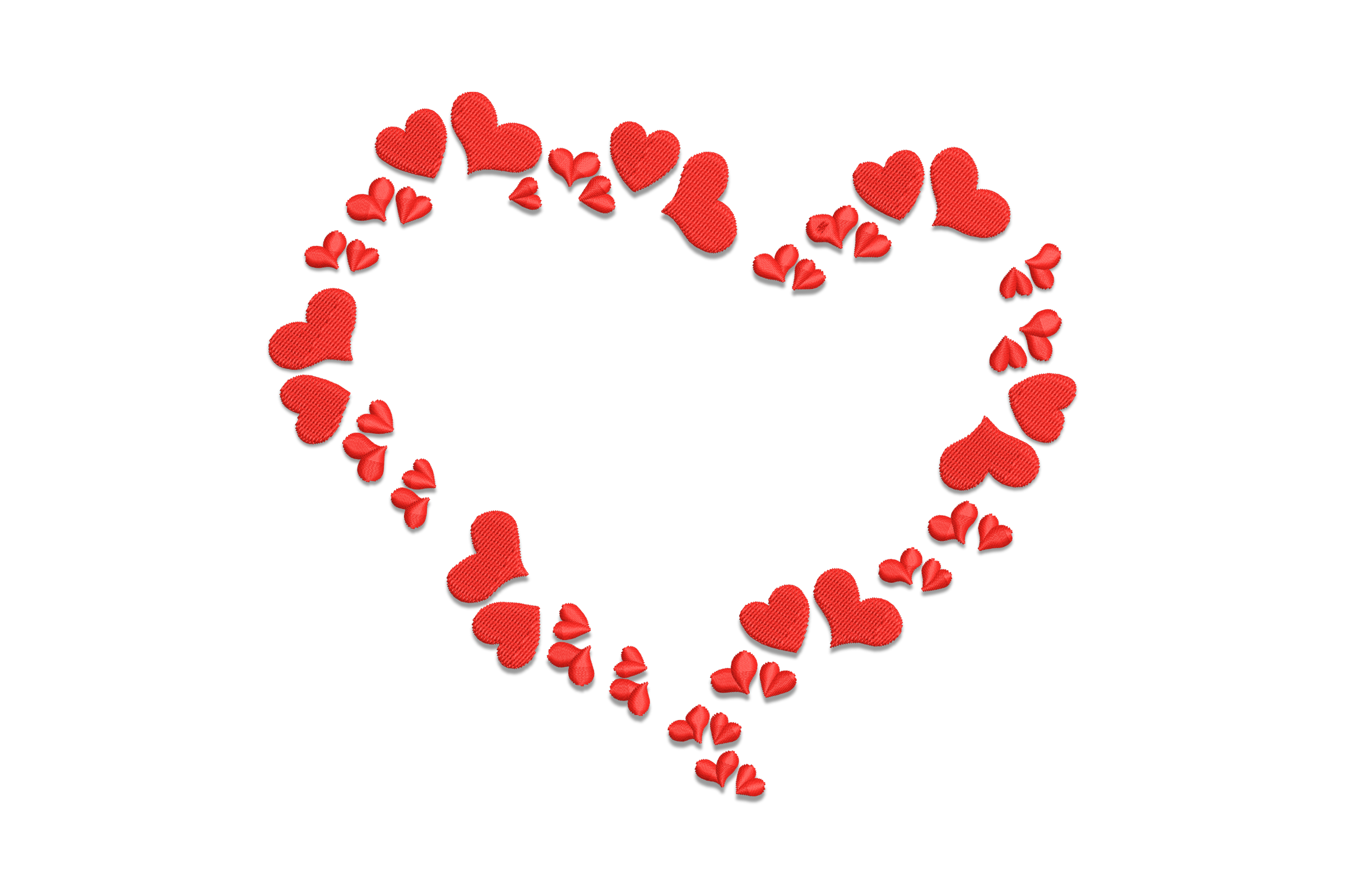 Free Heart-Shaped Love Embroidery Design - Embroidery Lover