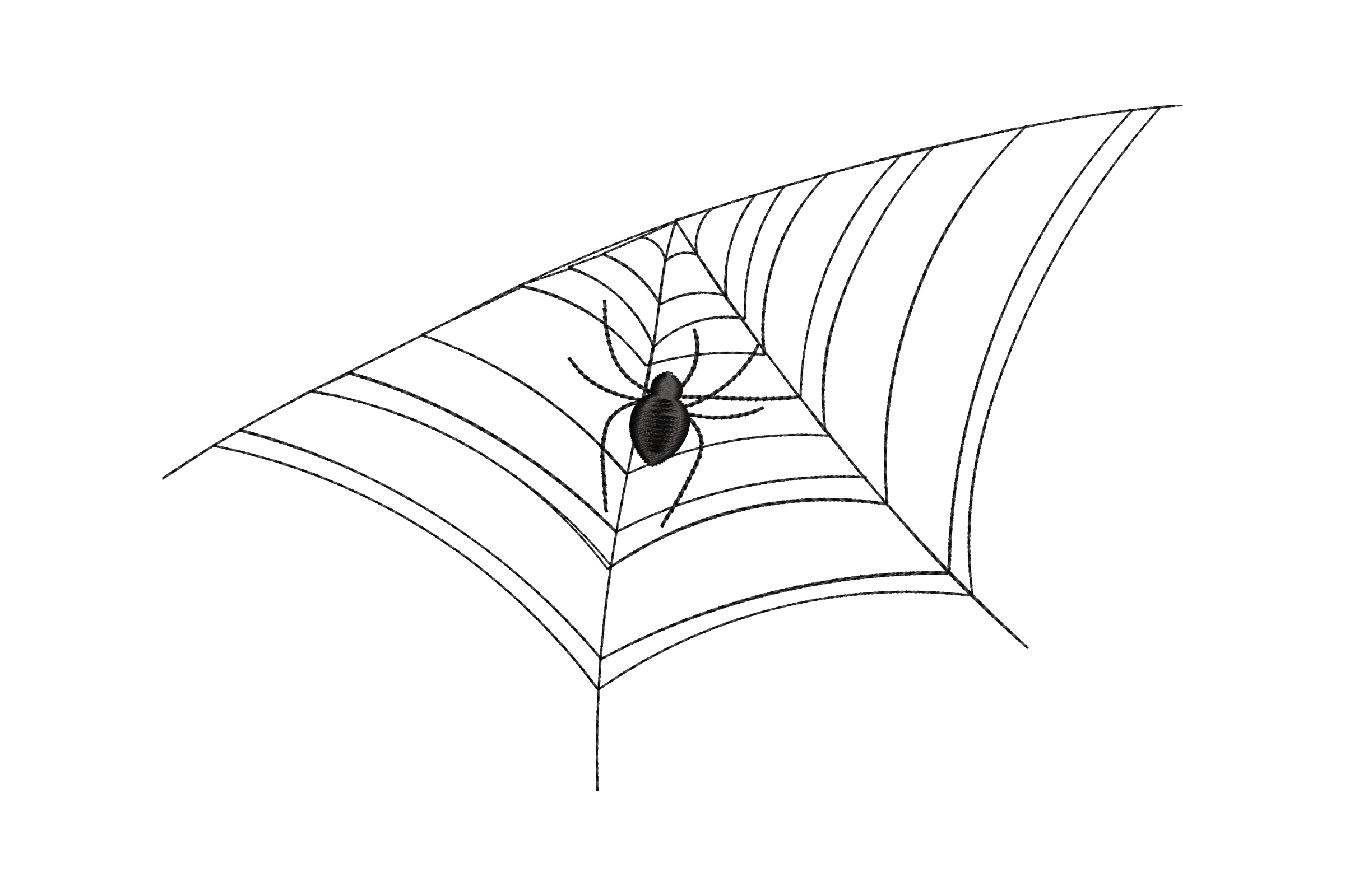 Free Spider on Web Embroidery Design - Embroidery Lover