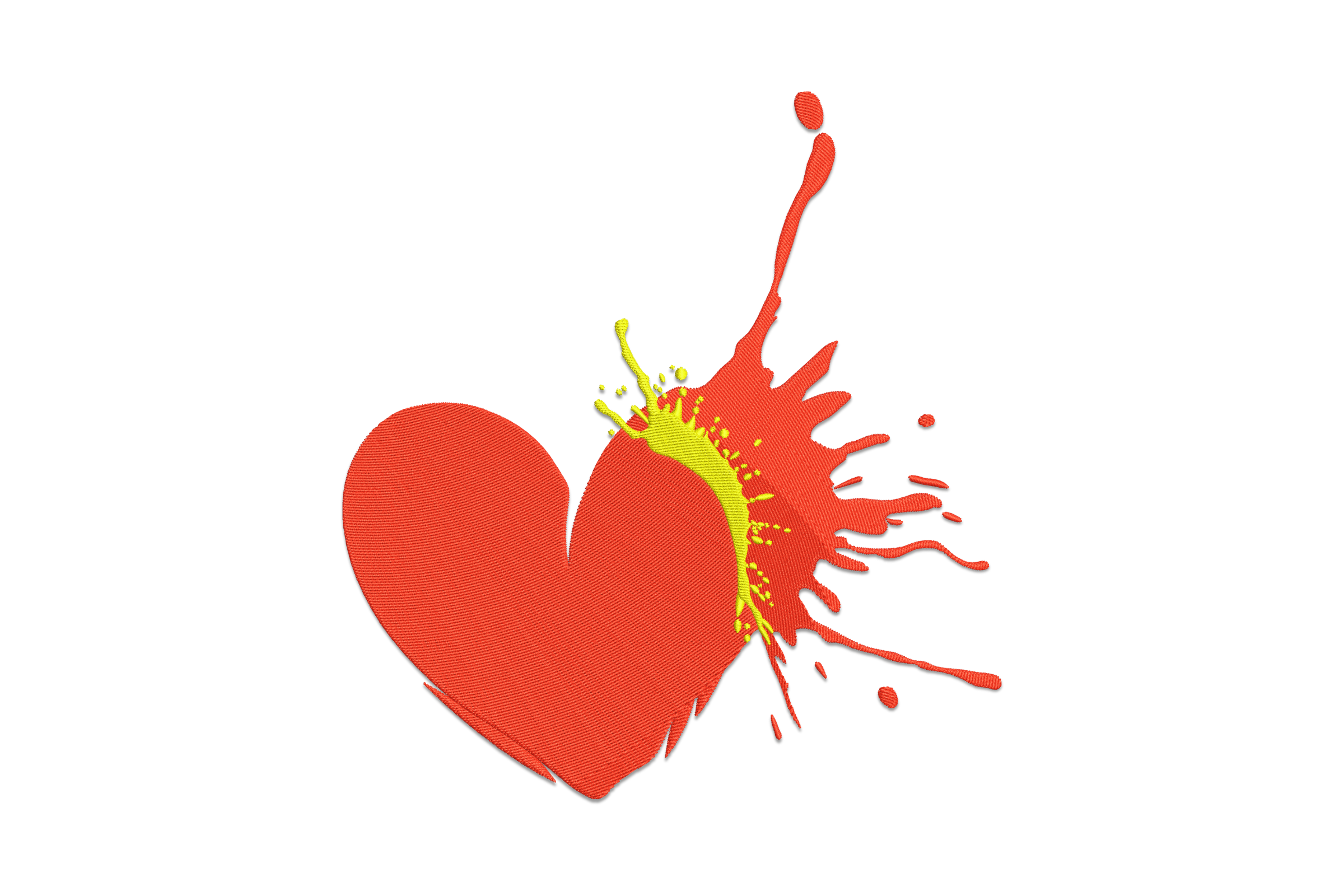 Free Splash Heart Embroidery Design - Embroidery Lover