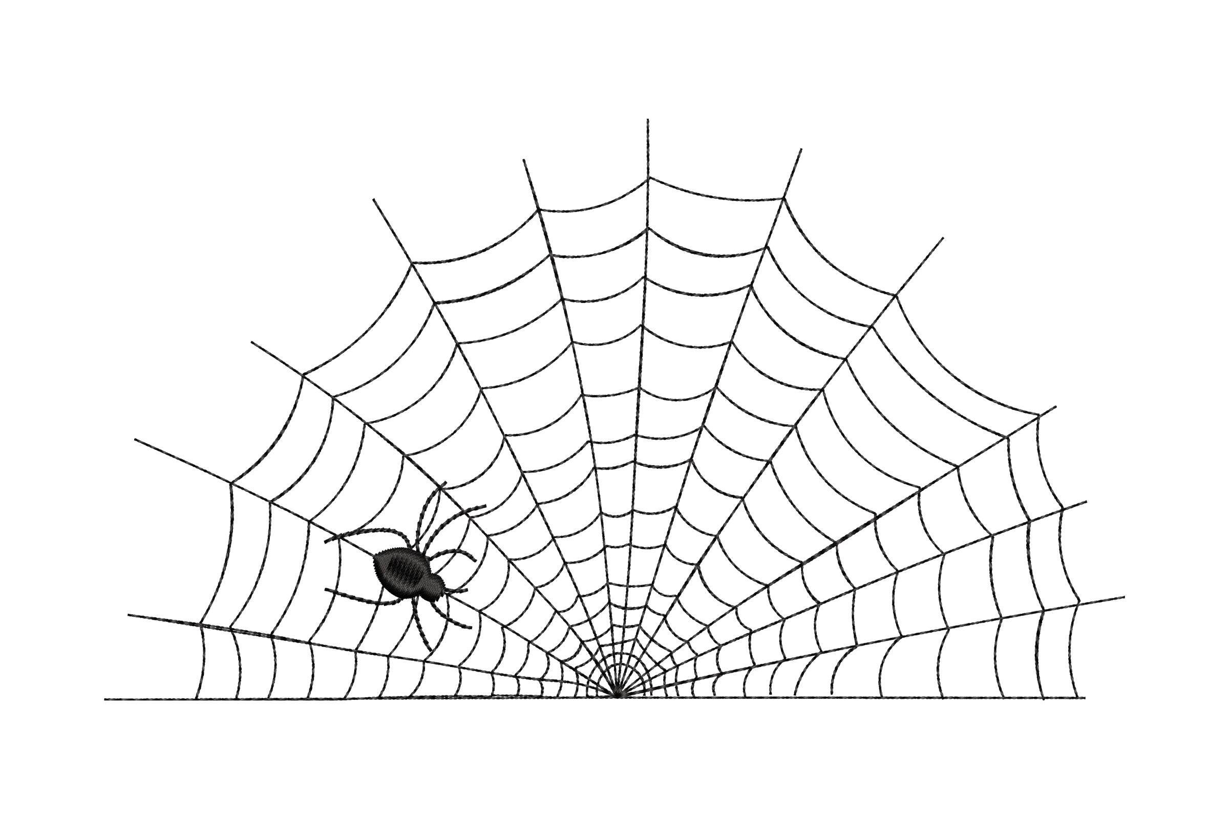 Symmetric Spider Web Machine Embroidery Design