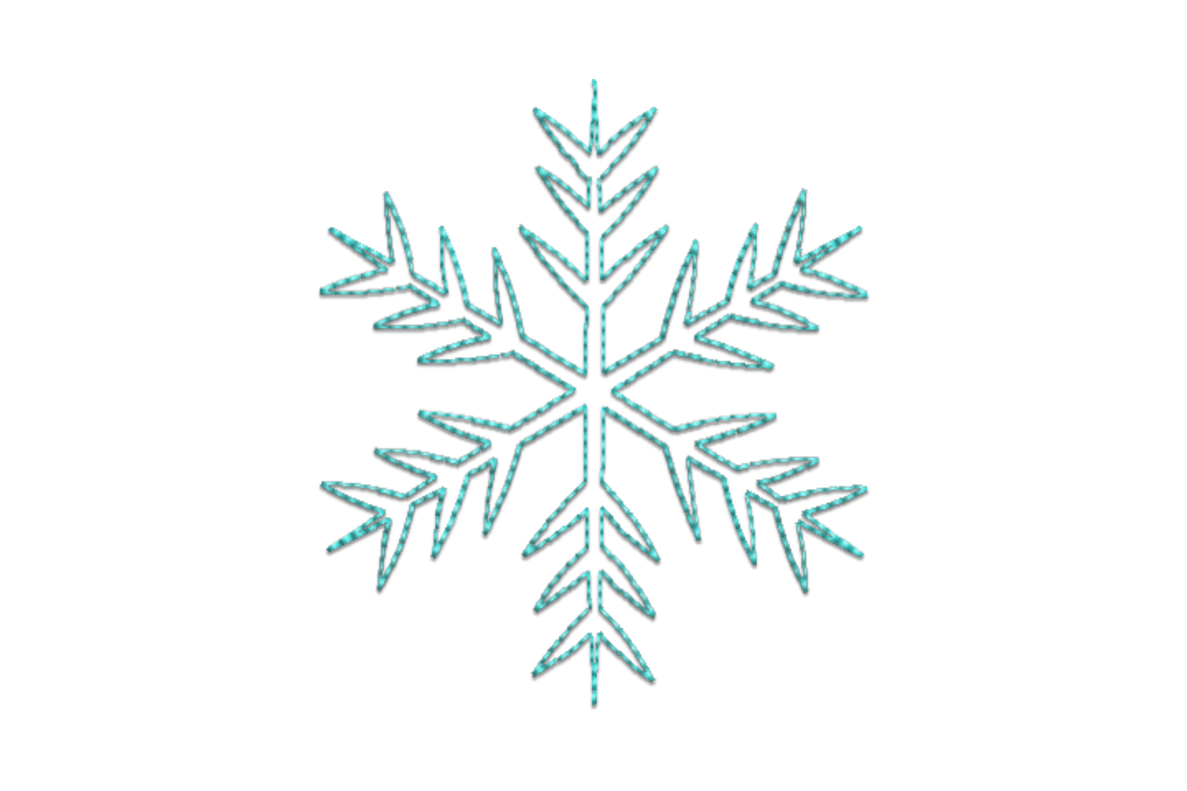 Aqua Snowflake Machine Embroidery Design