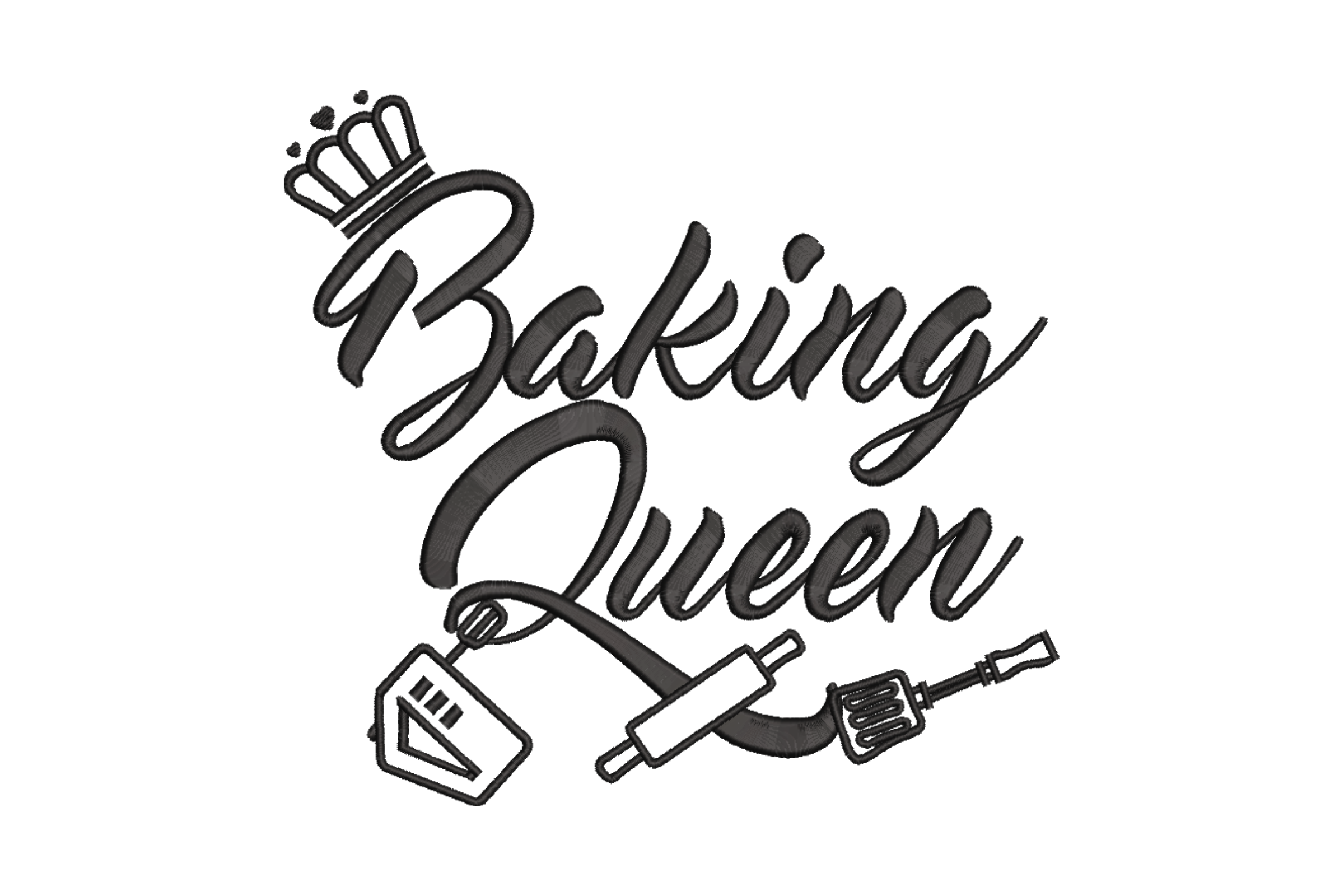 Baking Queen Embroidery Design