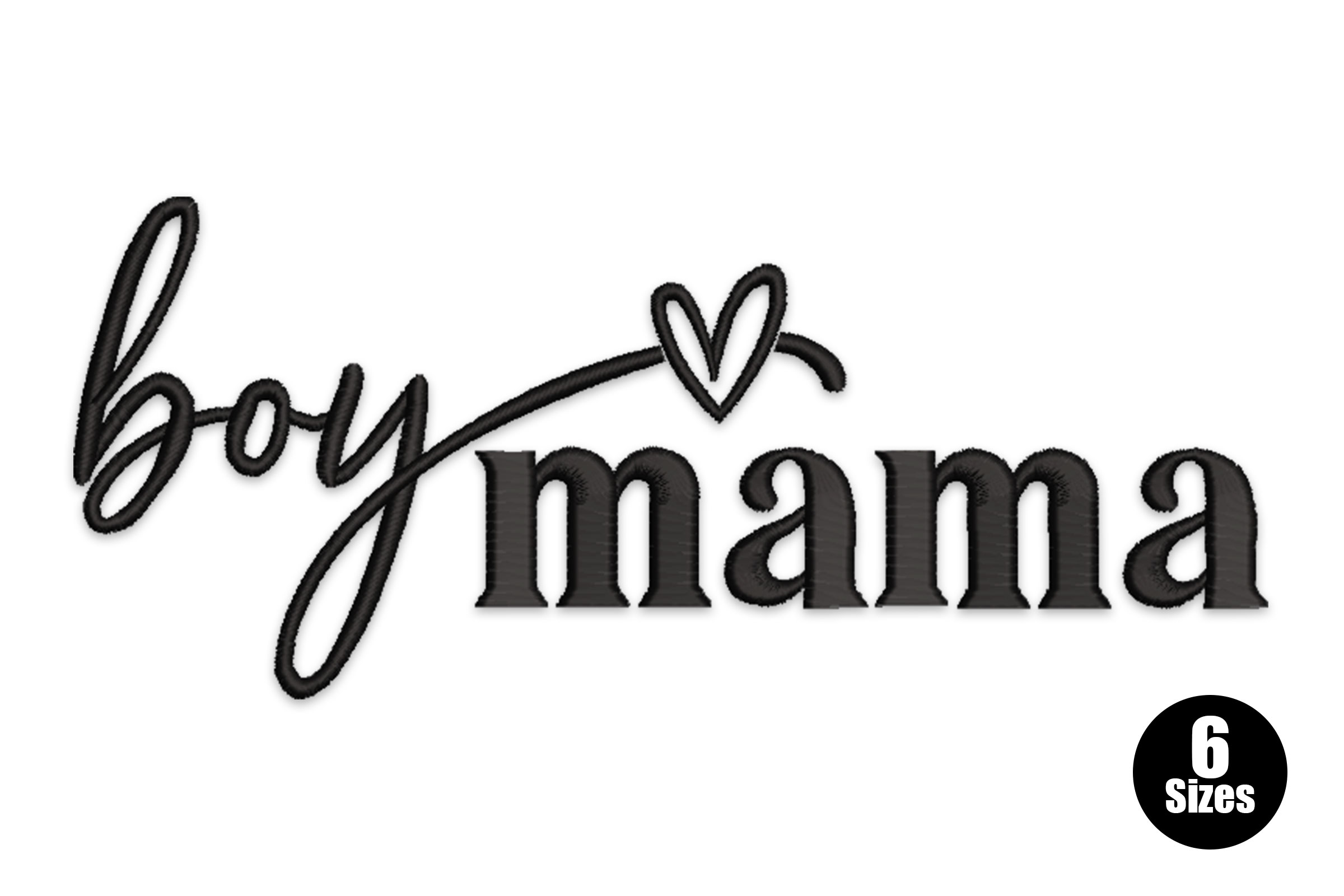 Boy Mama Embroidery Design