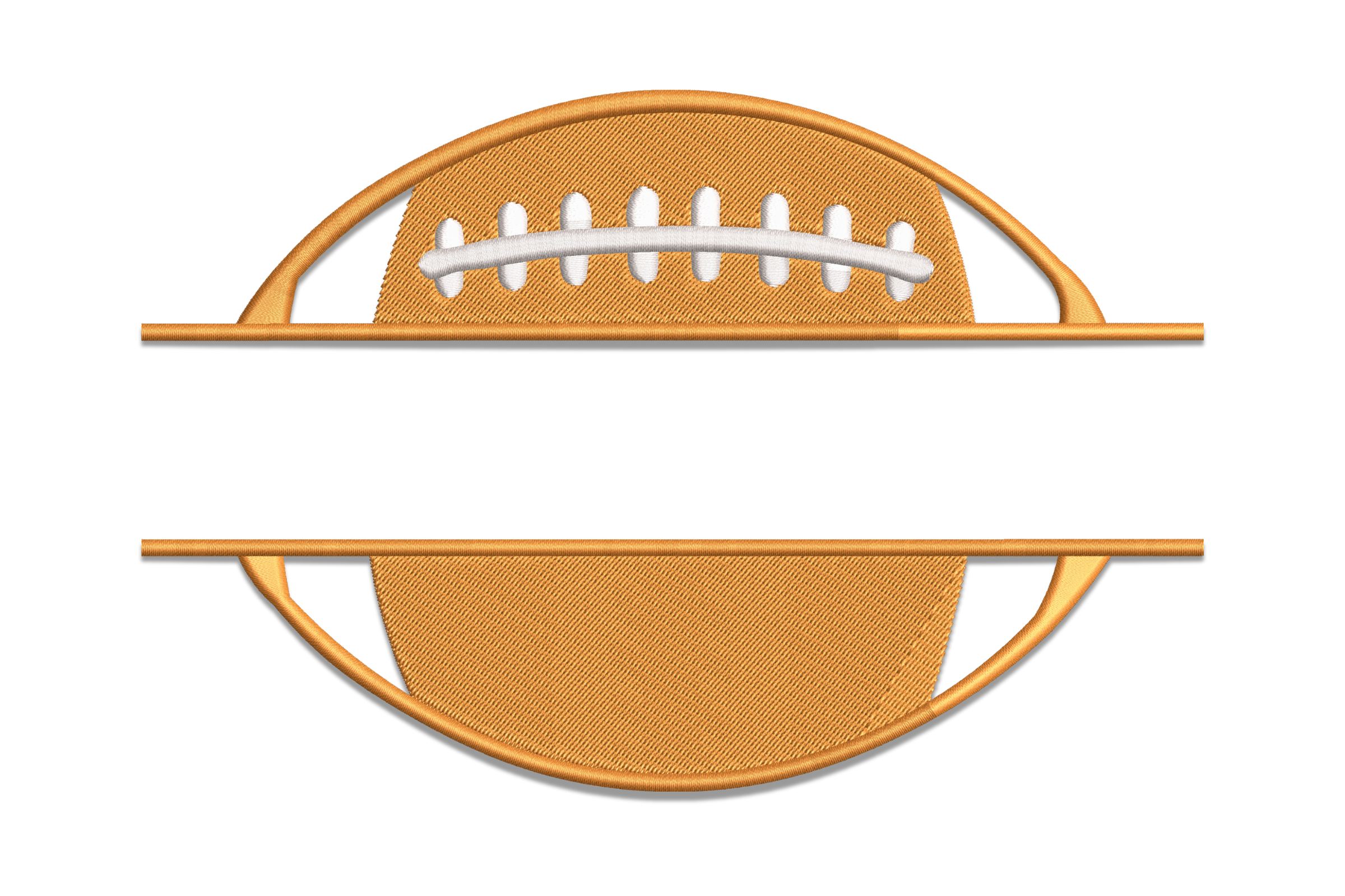 Custom Football Text Embroidery Design