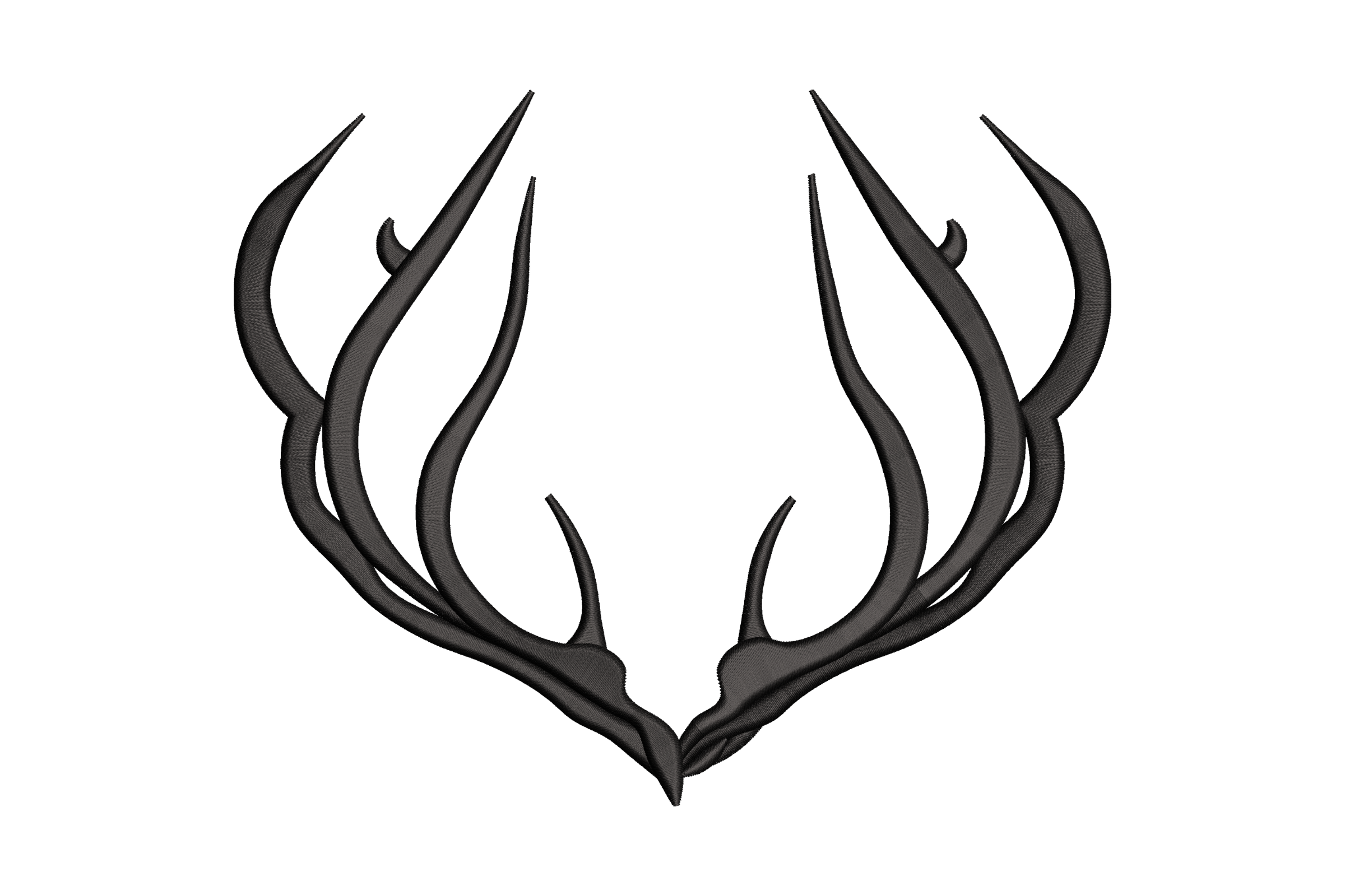 Elegant Deer Antlers Embroidery Design