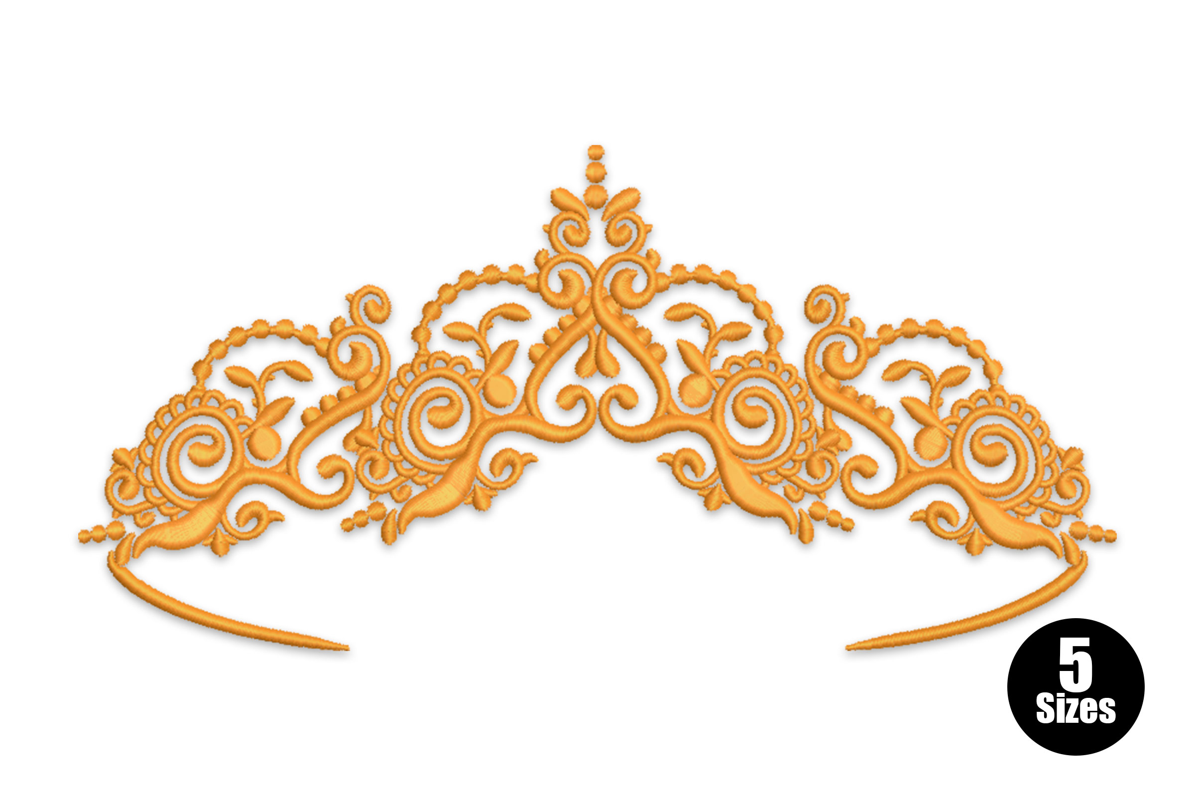 Elegant Royal Tiara Embroidery Design