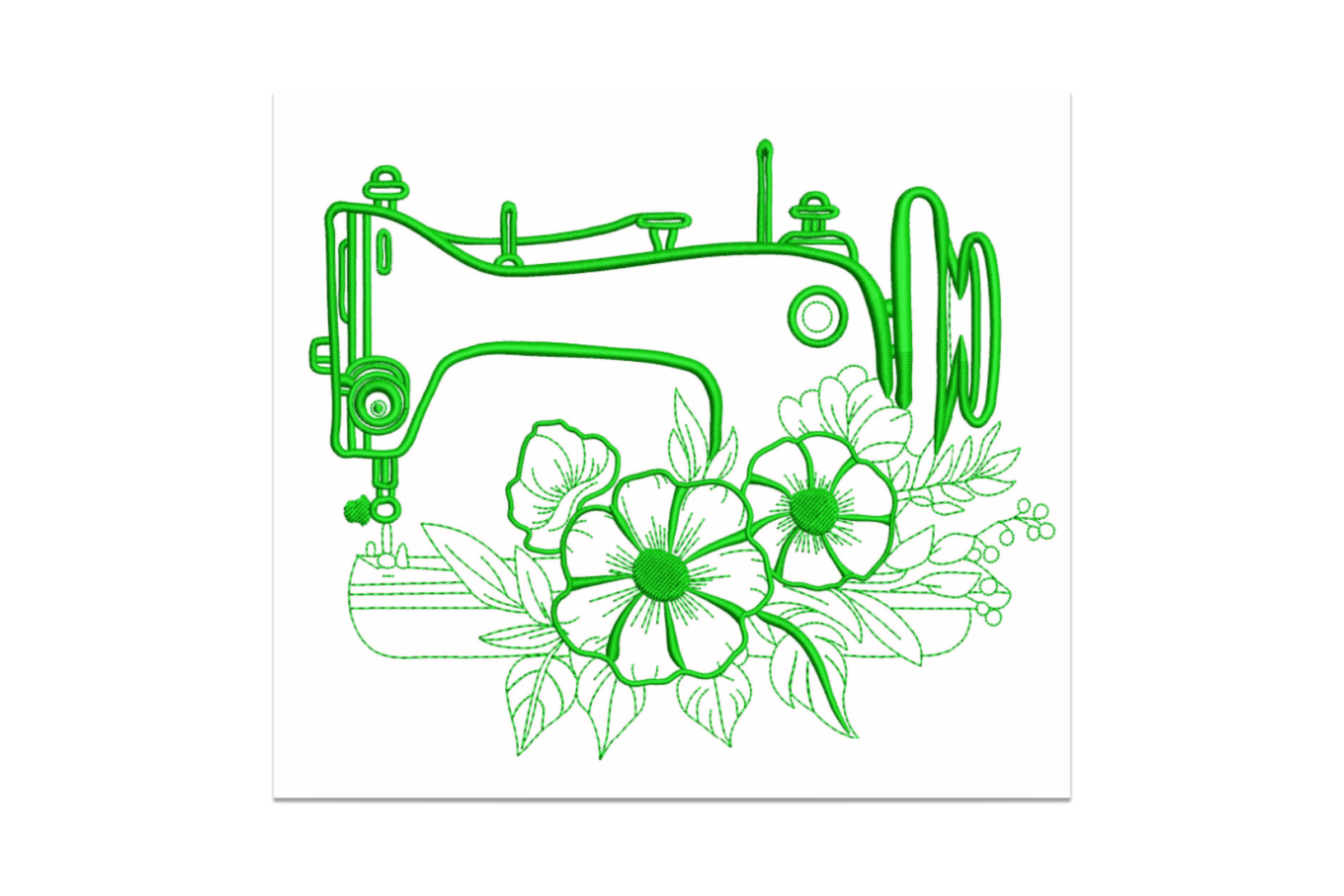Floral Sewing Machine Embroidery Design