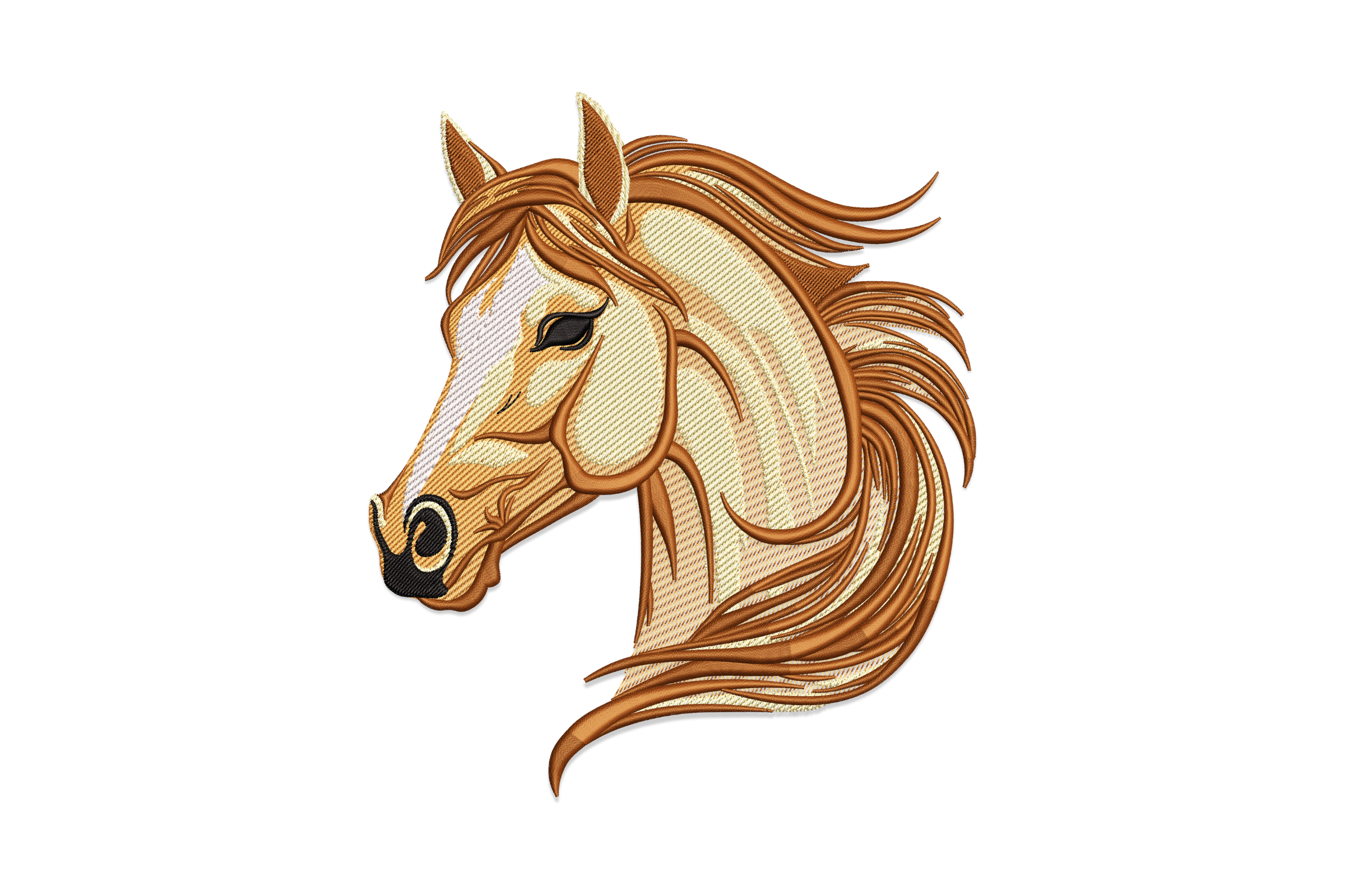 Flowing Mane Horse Embroidery Design