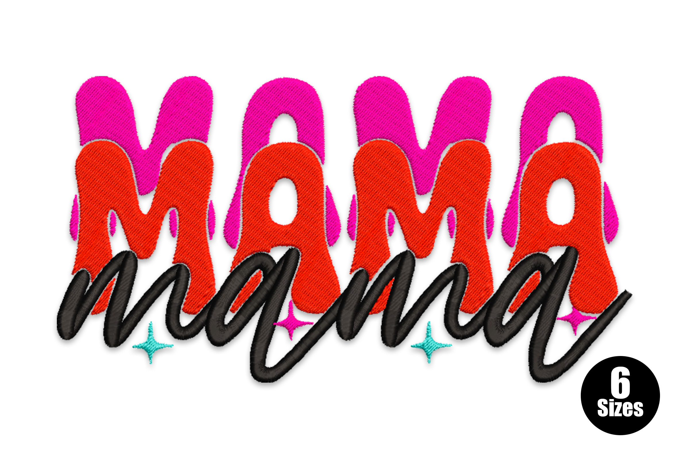 Layered Mama Embroidery Design