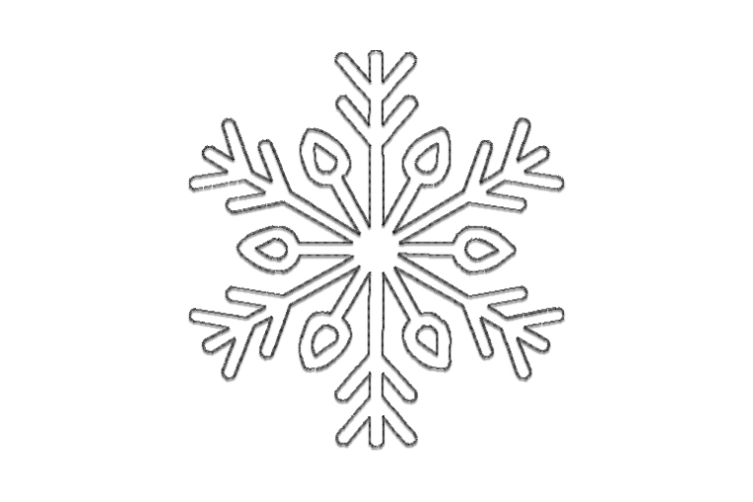 Modern Minimal Snowflake Embroidery Design