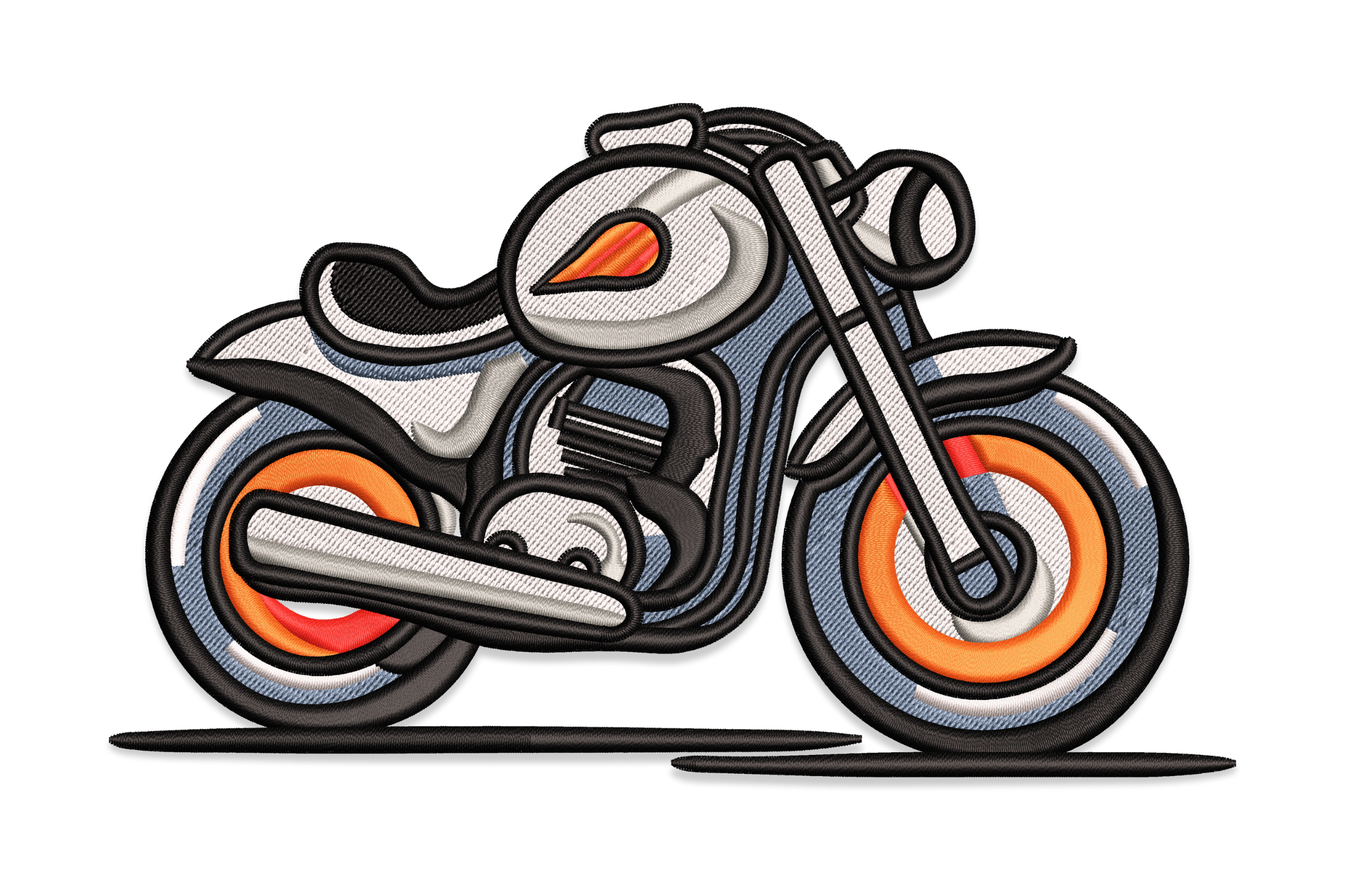 Motorcycle Embroidery Design
