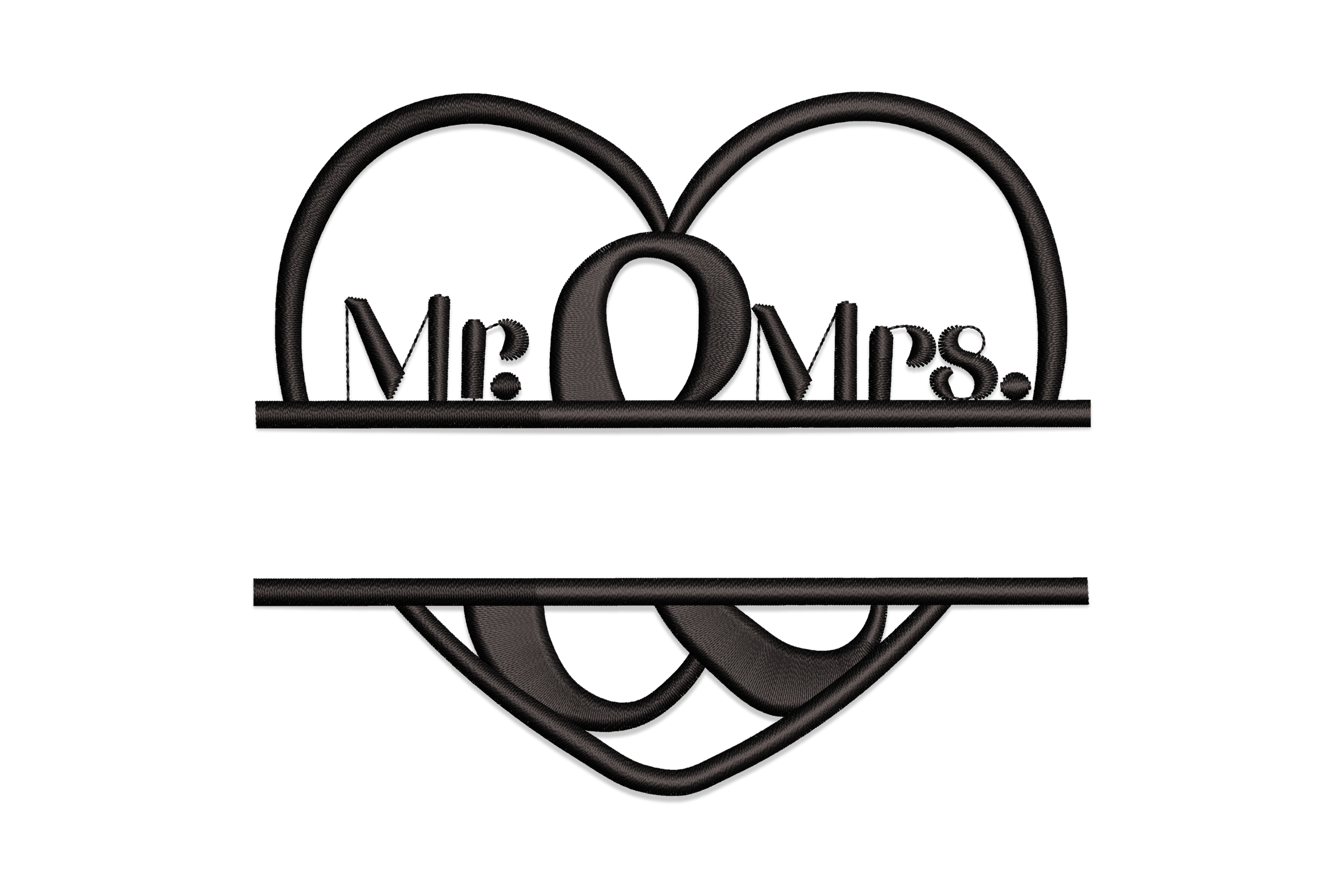 Free Mr & Mrs Heart Frame Embroidery Design