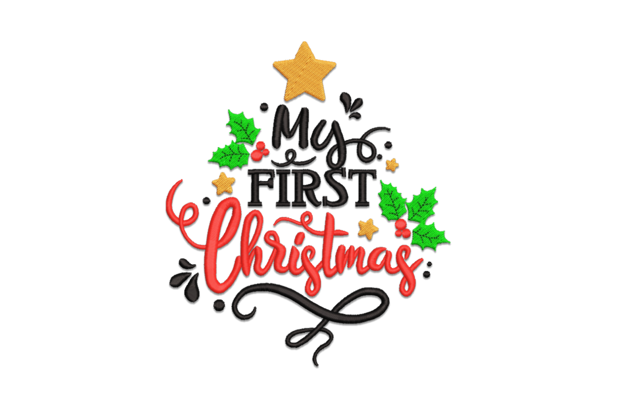 Free My First Christmas Machine Embroidery Design