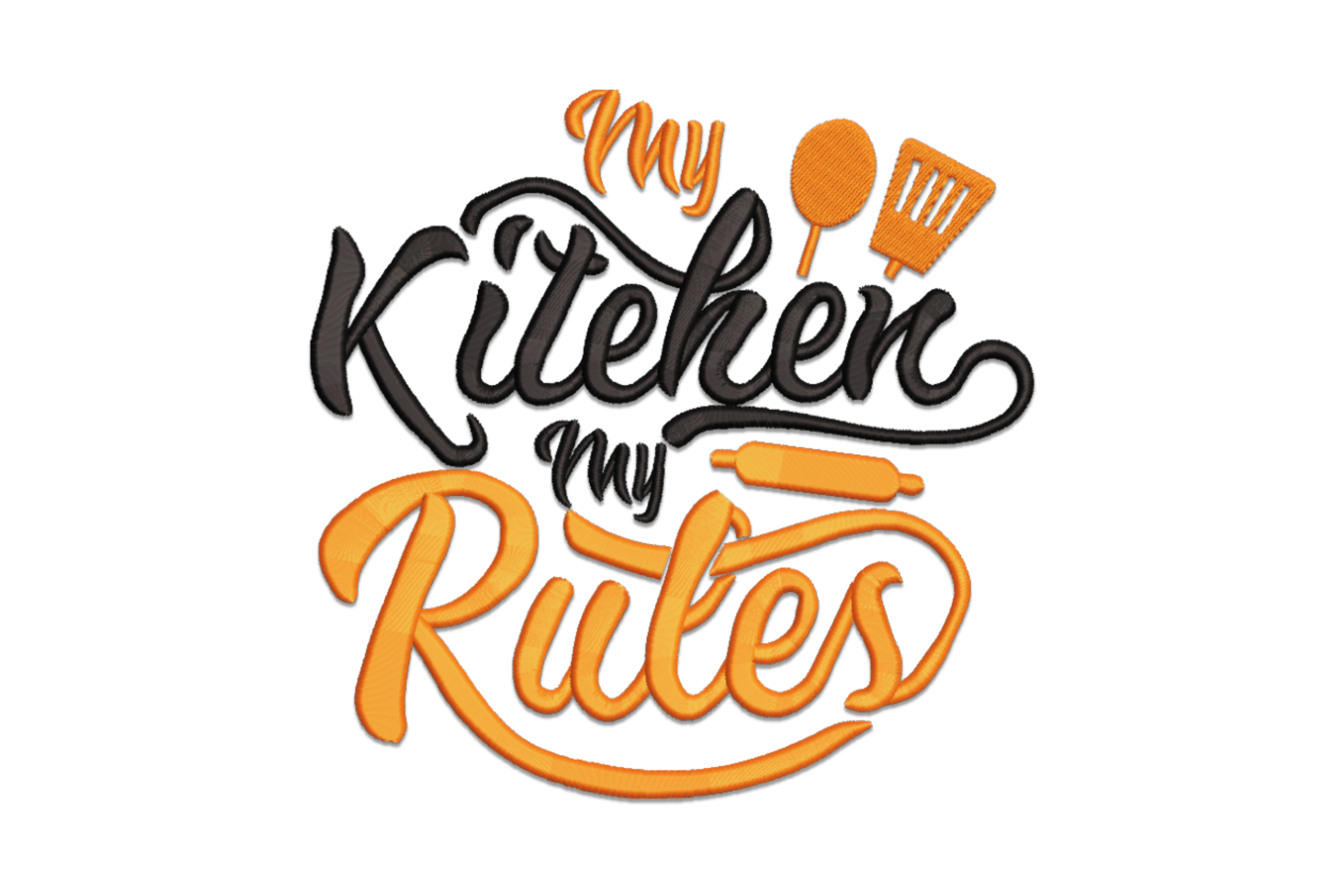 Free My Kitchen My Rules Embroidery Design