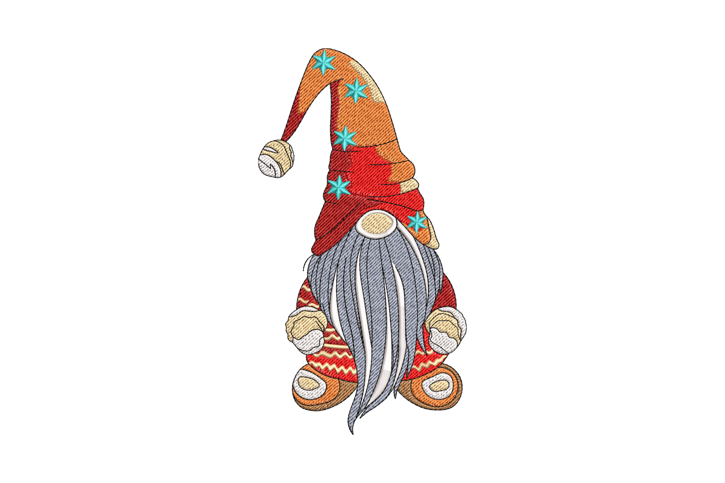 Premium Christmas Gnome Machine Embroidery Design