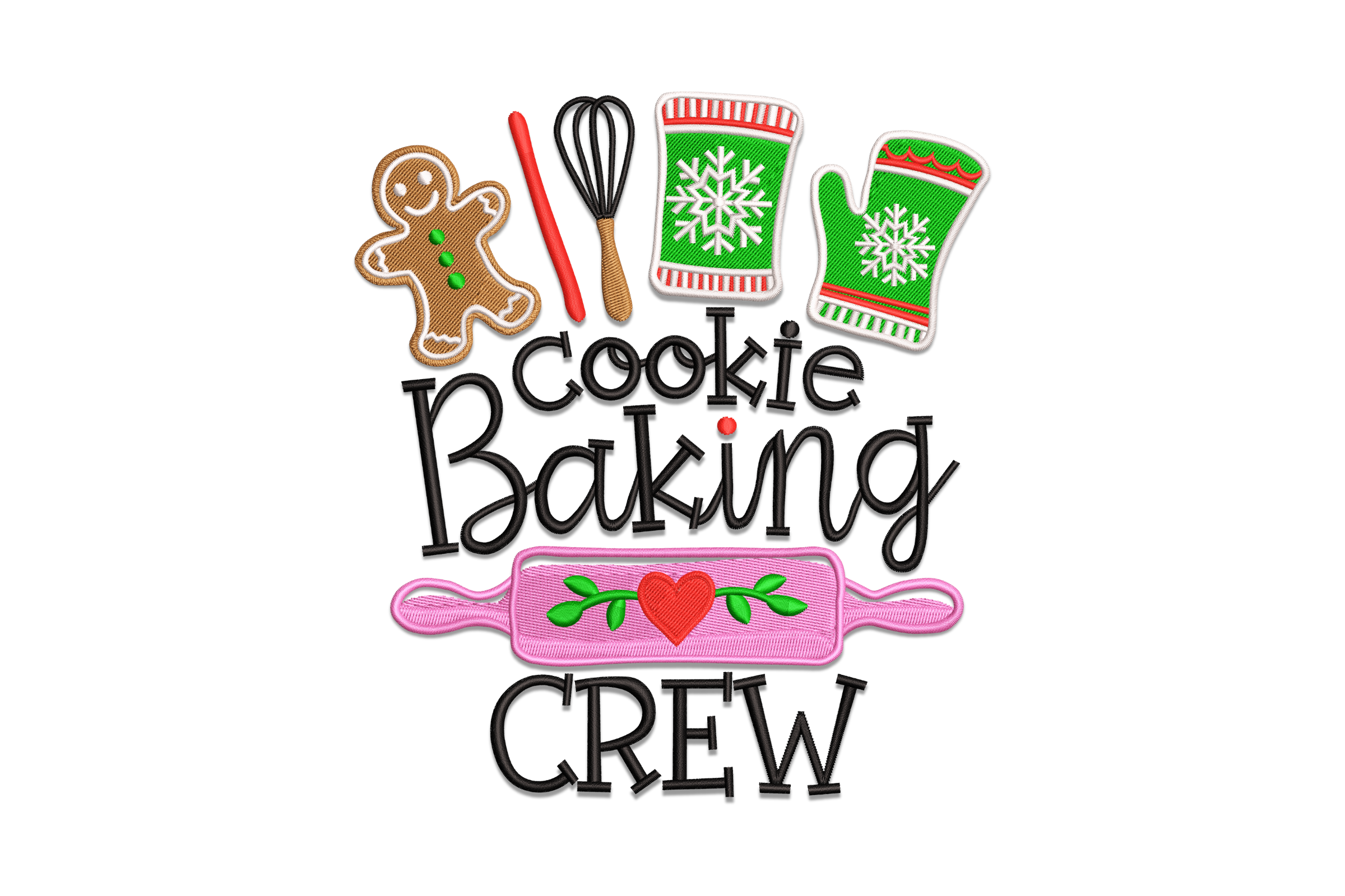 Premium Cookie Baking Crew Embroidery Design