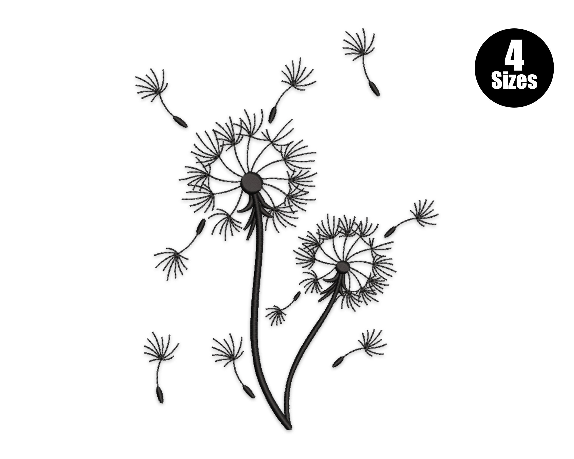 Premium Dandelion Embroidery Design