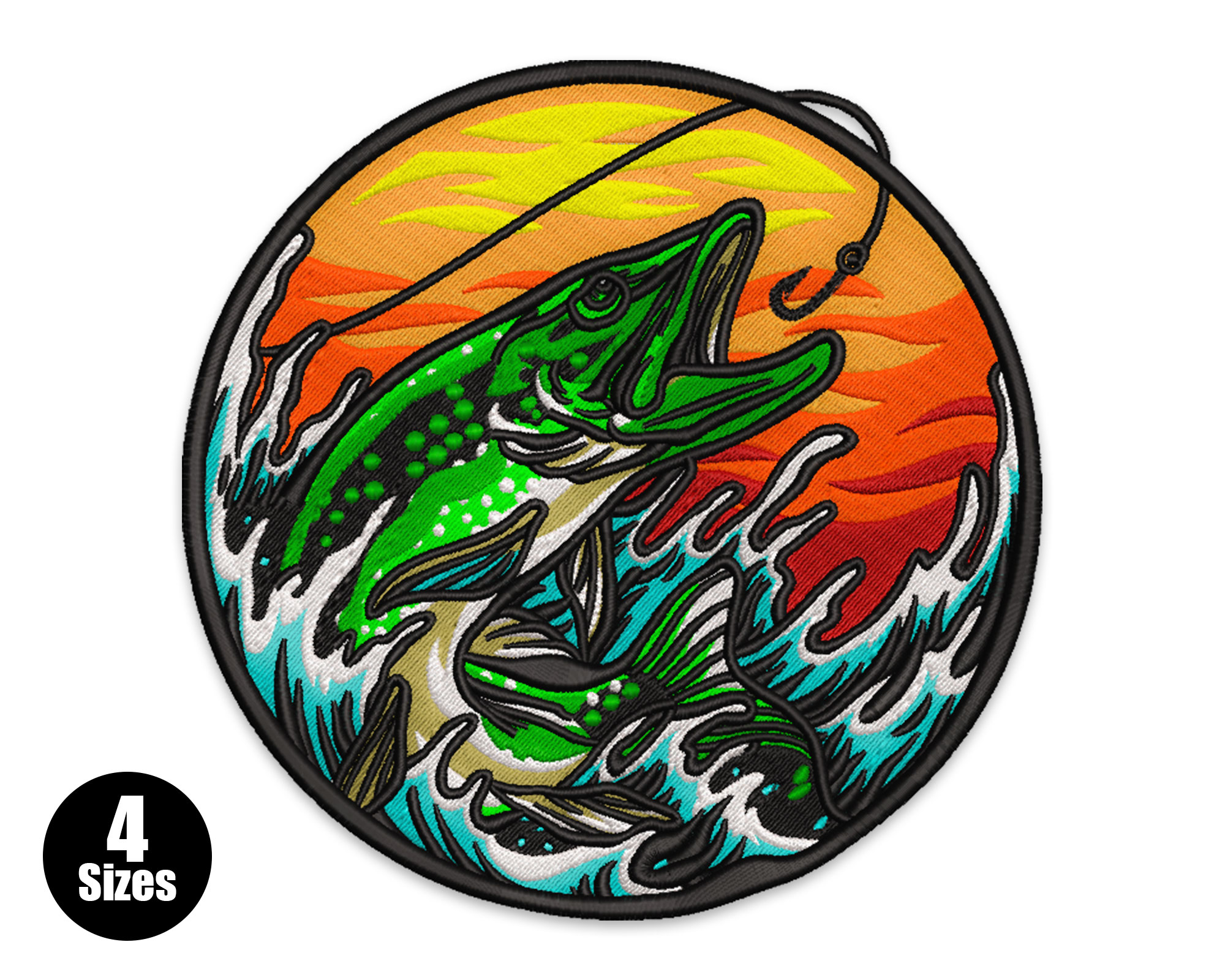 Premium Fishing Embroidery Design