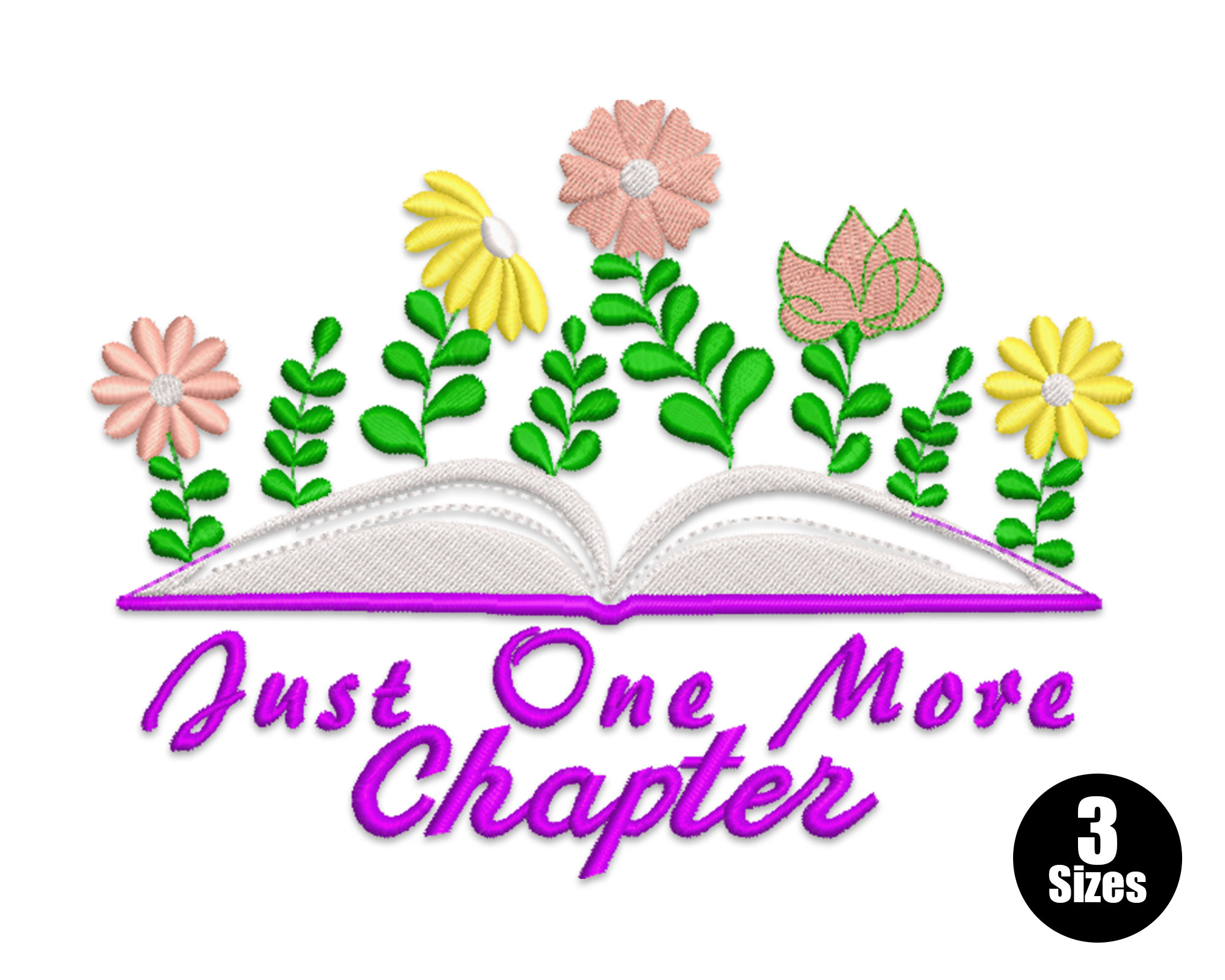 Premium Just One More Chapter Embroidery Design