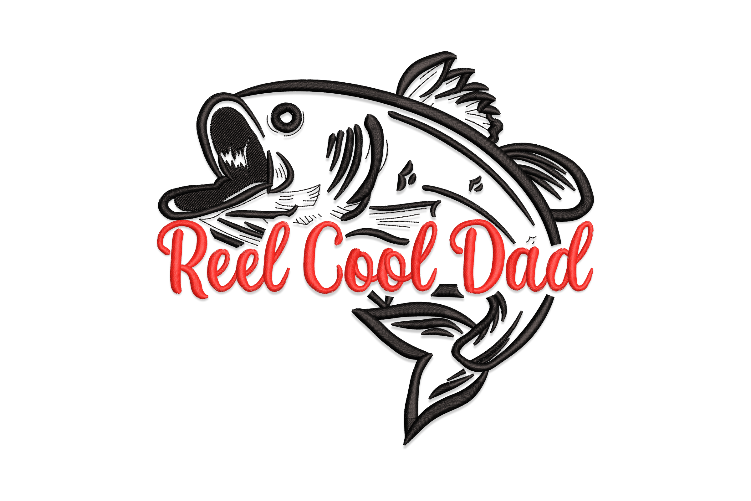 Reel Cool Dad Embroidery Design