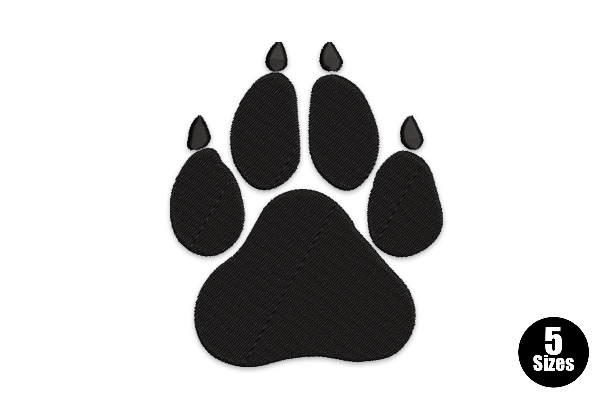 Simple Paw Print Embroidery Design