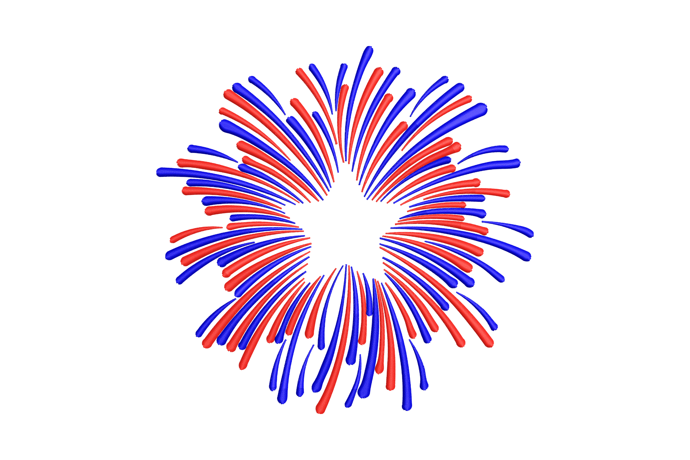 Starburst Firework Embroidery Design