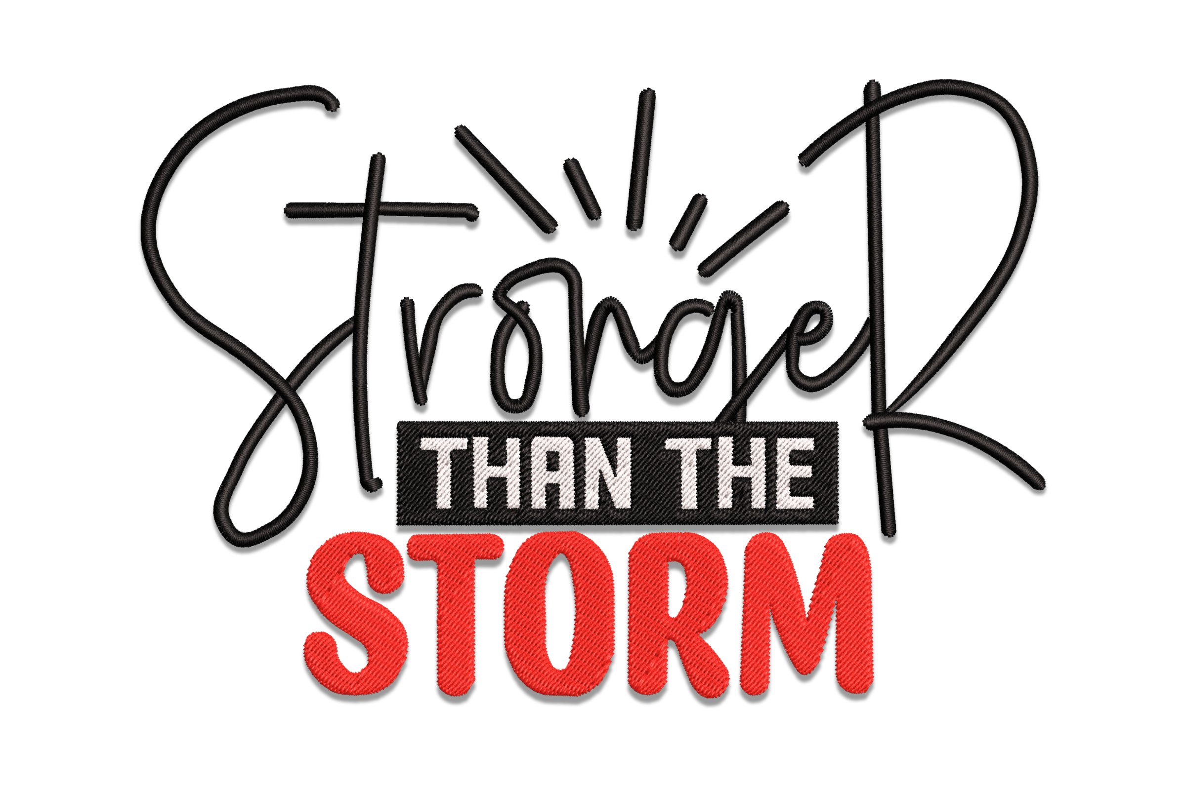 Free Stronger Than the Storm Embroidery Design