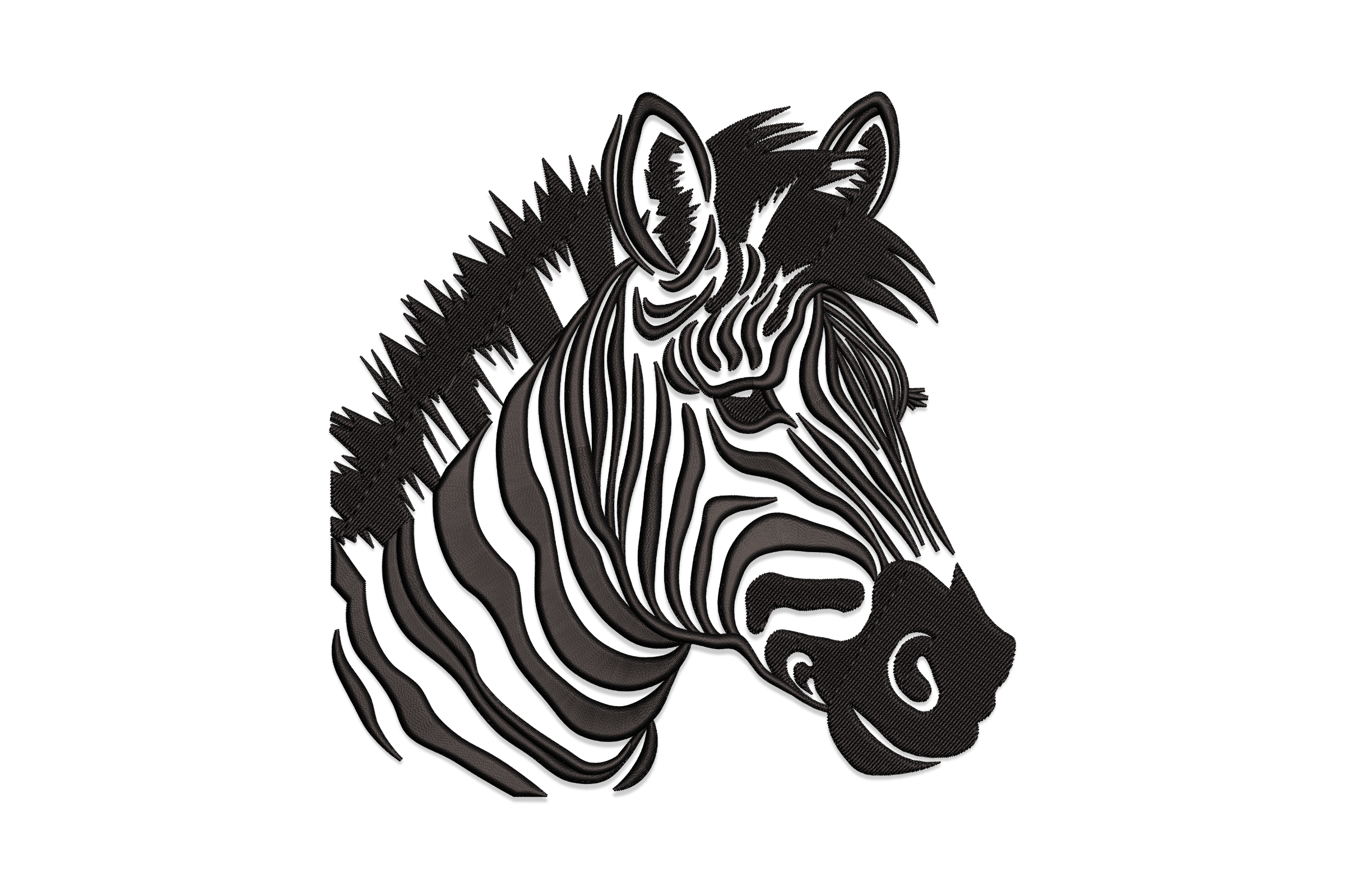 Zebra Head Embroidery Design