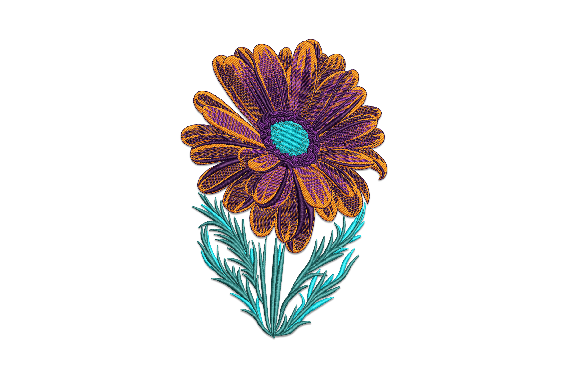 Bold Daisy Embroidery Design – Bright & Cheerful