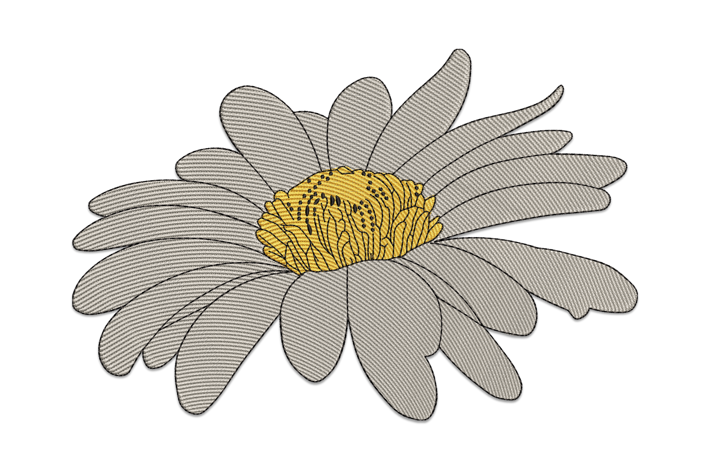 Classic Daisy Flower Embroidery Design