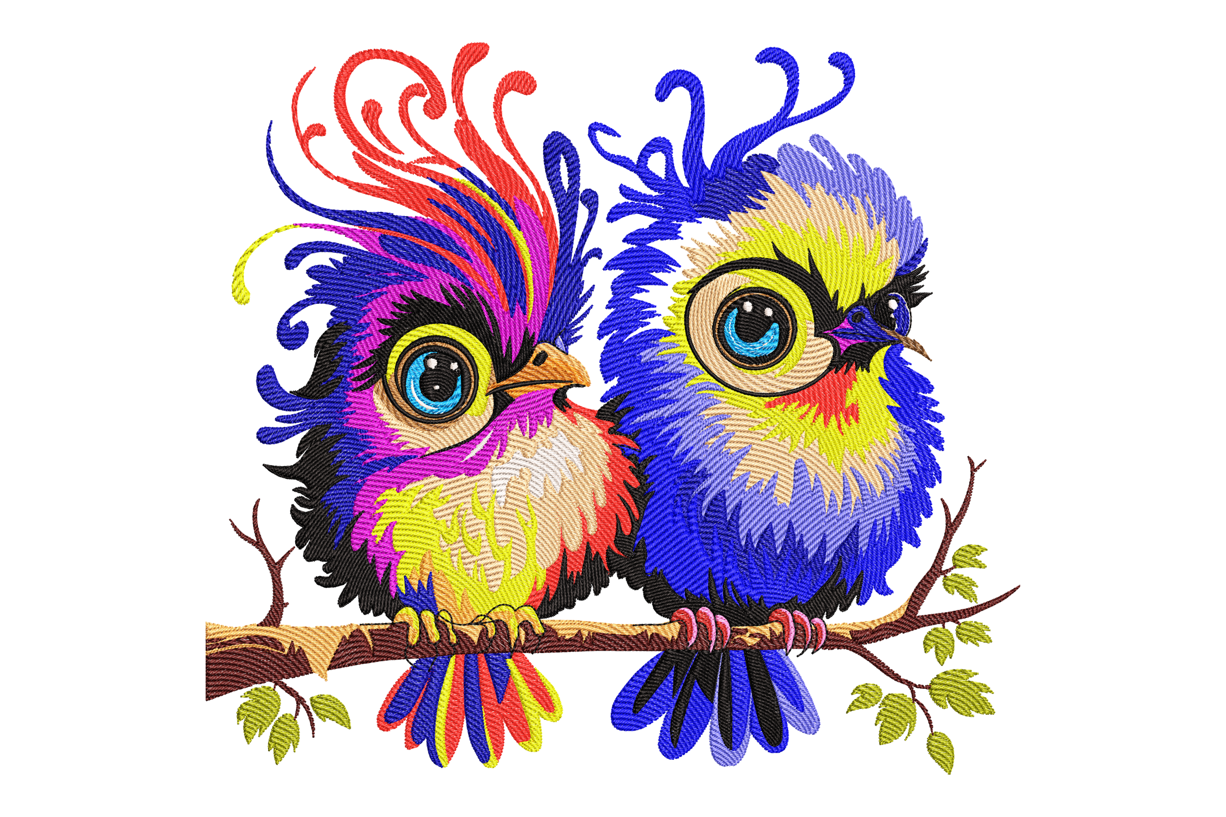 Free Colorful Birds Embroidery Design - Embroidery Lover