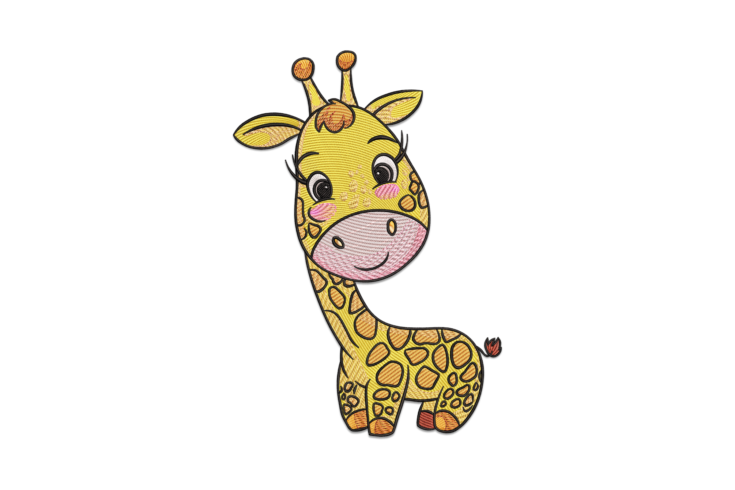 Cute Baby Giraffe Embroidery Design