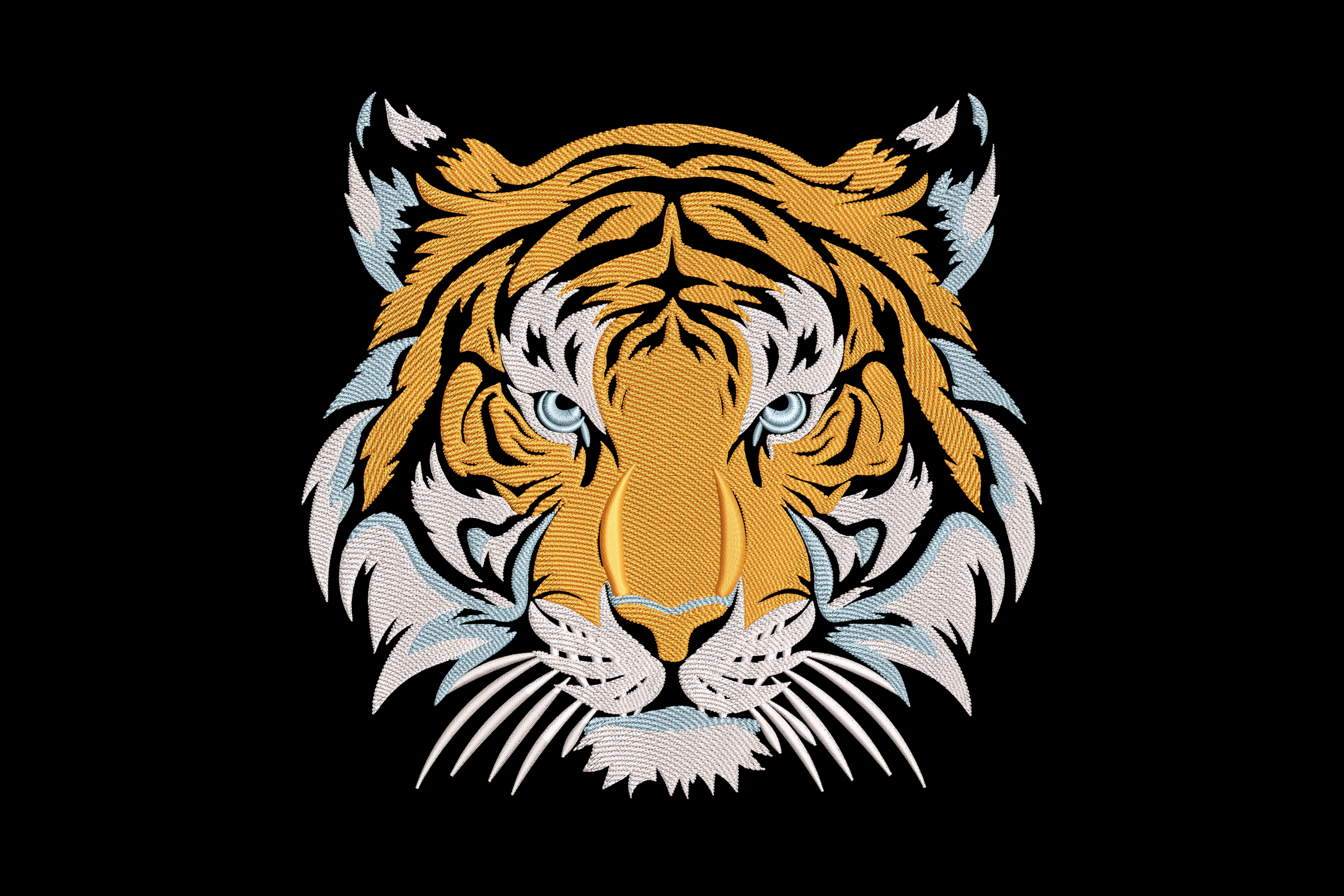 Fierce Tiger Head Embroidery Design - Embroidery Lover