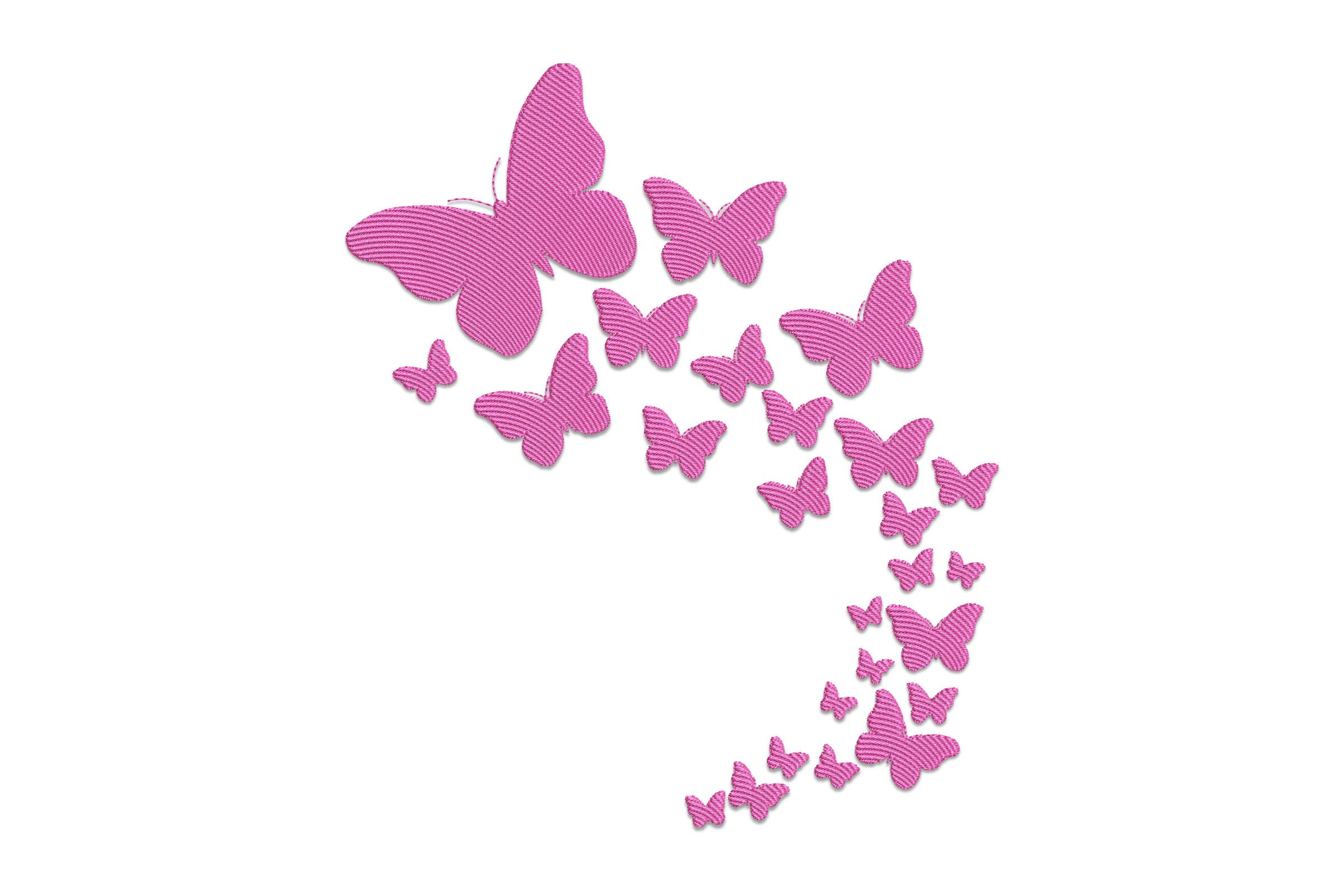 Flying Butterflies Embroidery Design