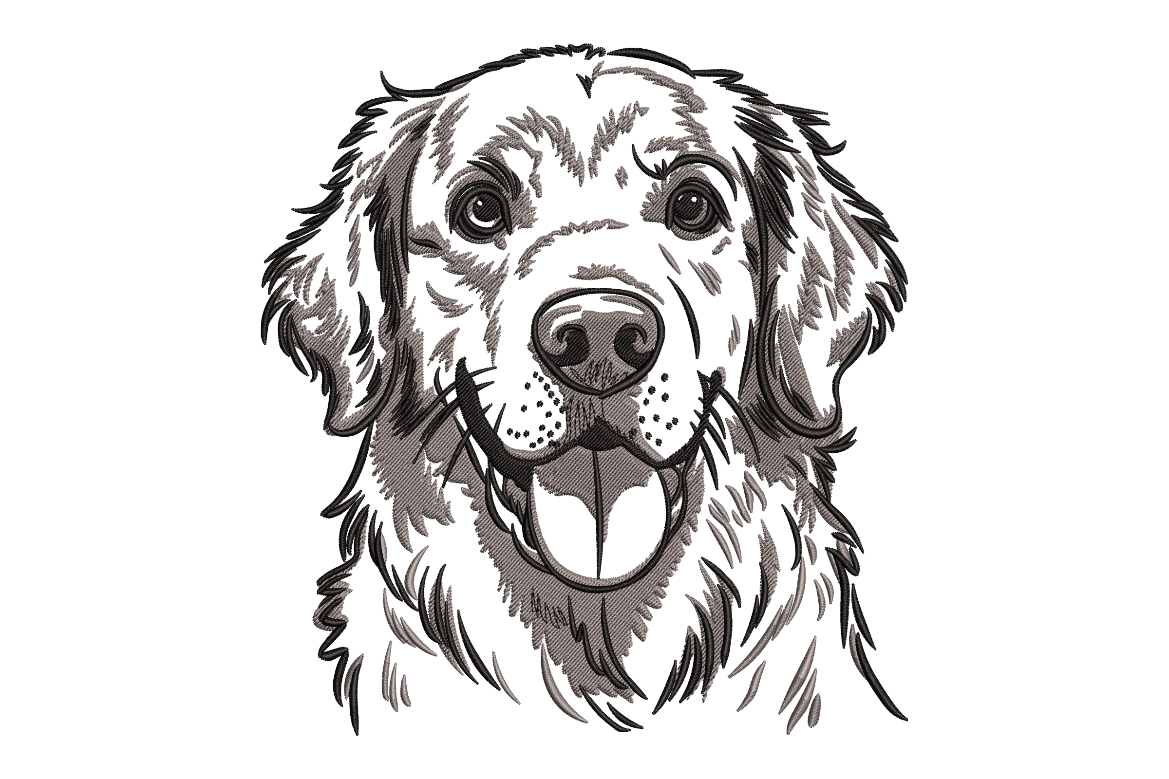 Golden Retriever Embroidery Design - Embroidery Lover