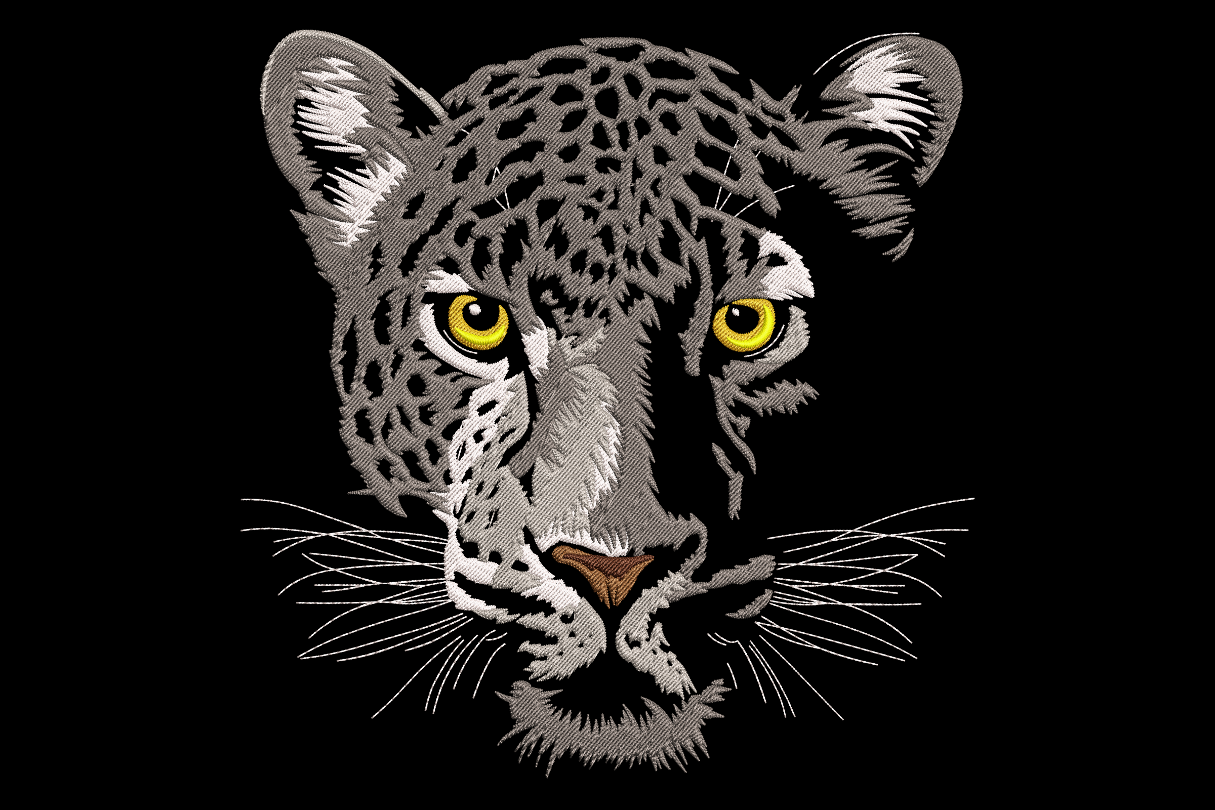 Free Leopard Face Machine Embroidery Design