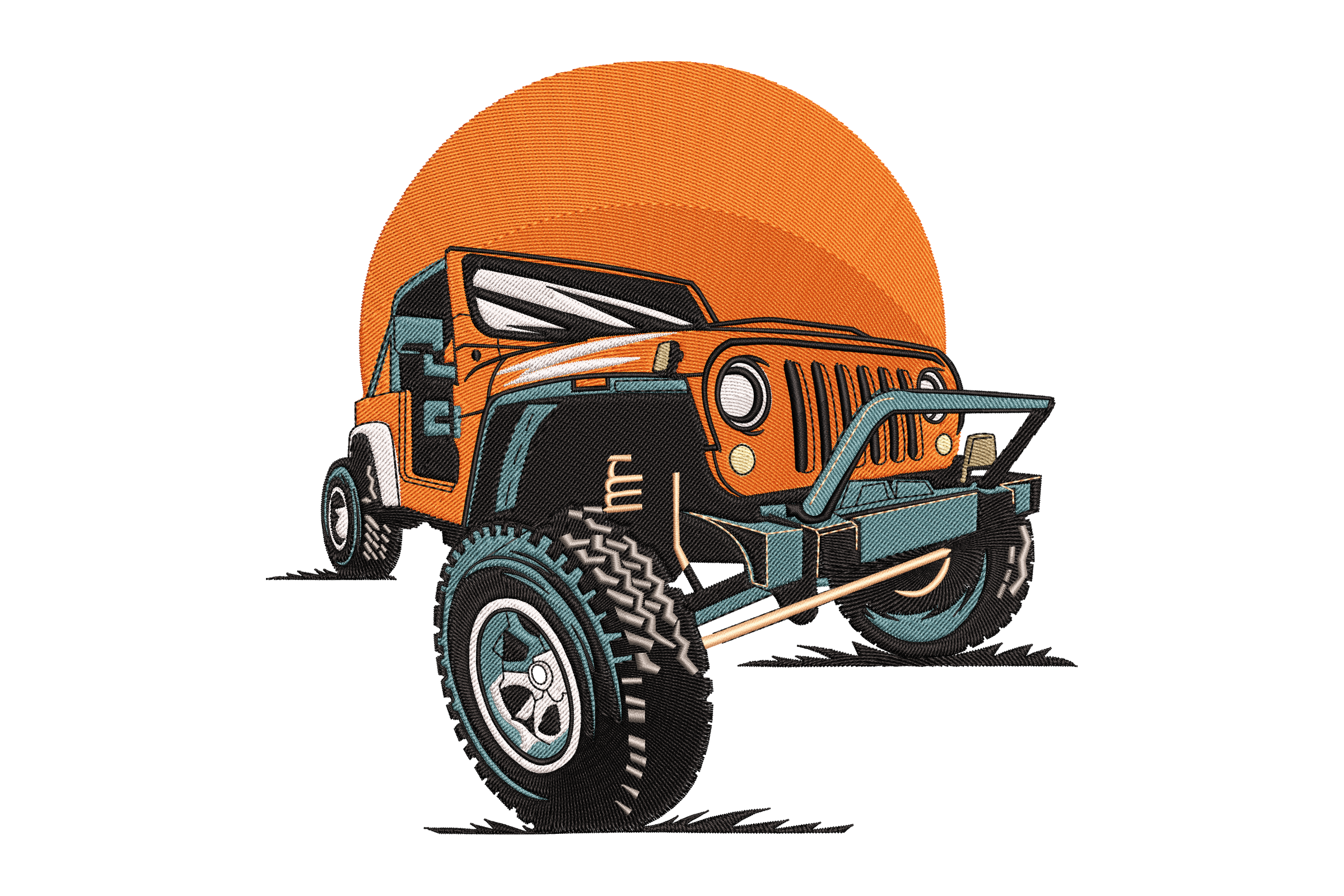 Off-Road Jeep Embroidery Design