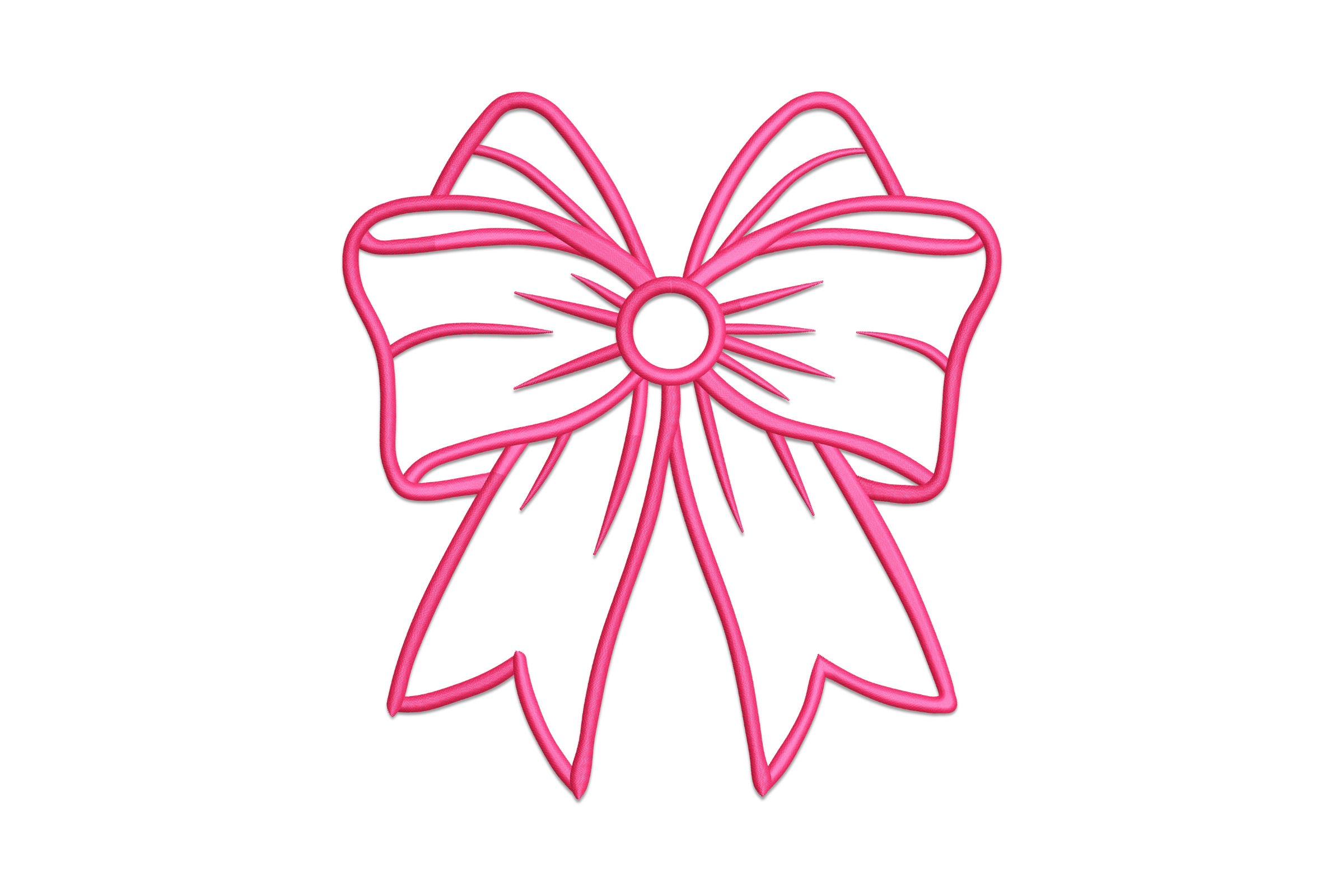 Pink Ribbon Bow Machine Embroidery Design