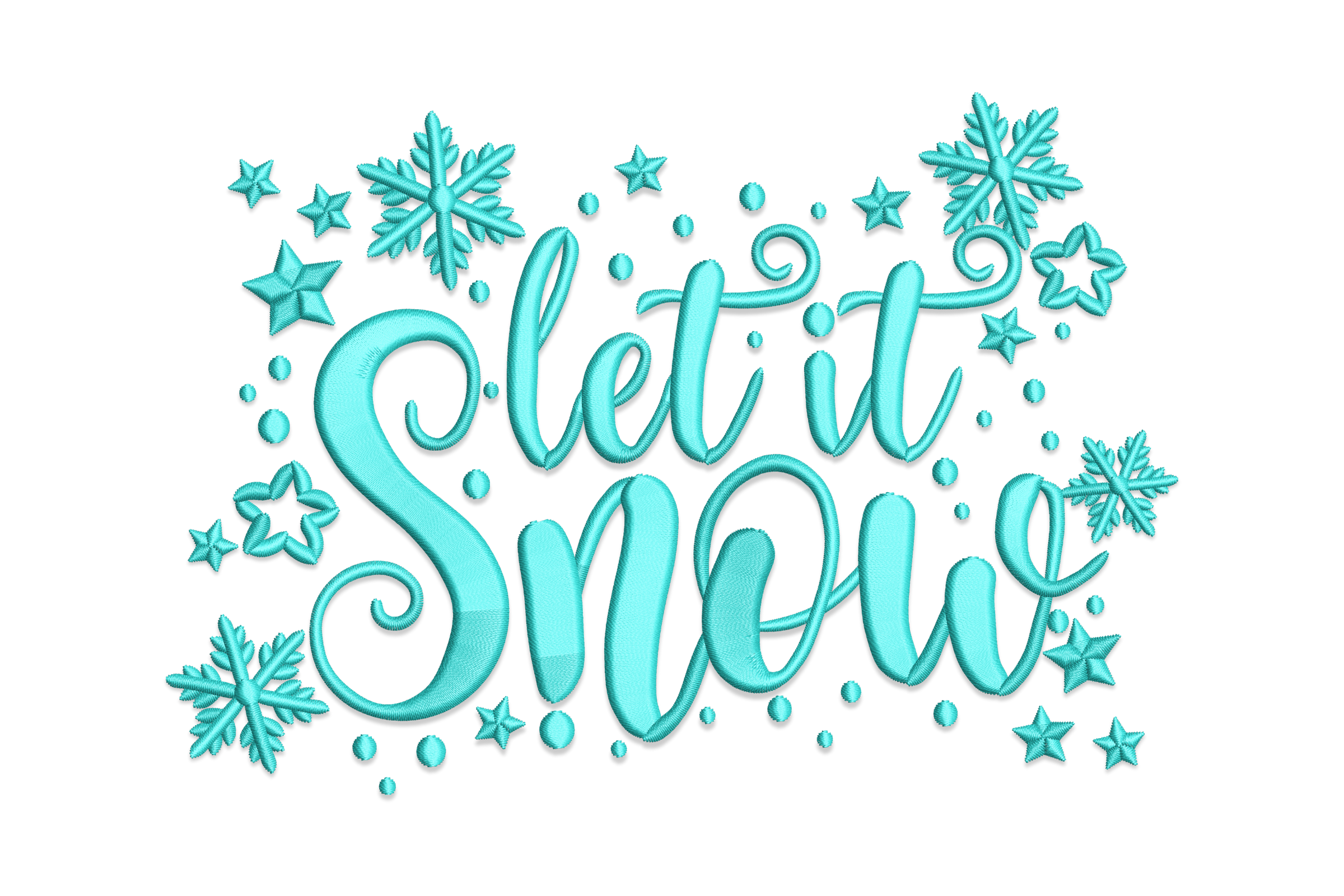 Premium Let It Snow Machine Embroidery Design