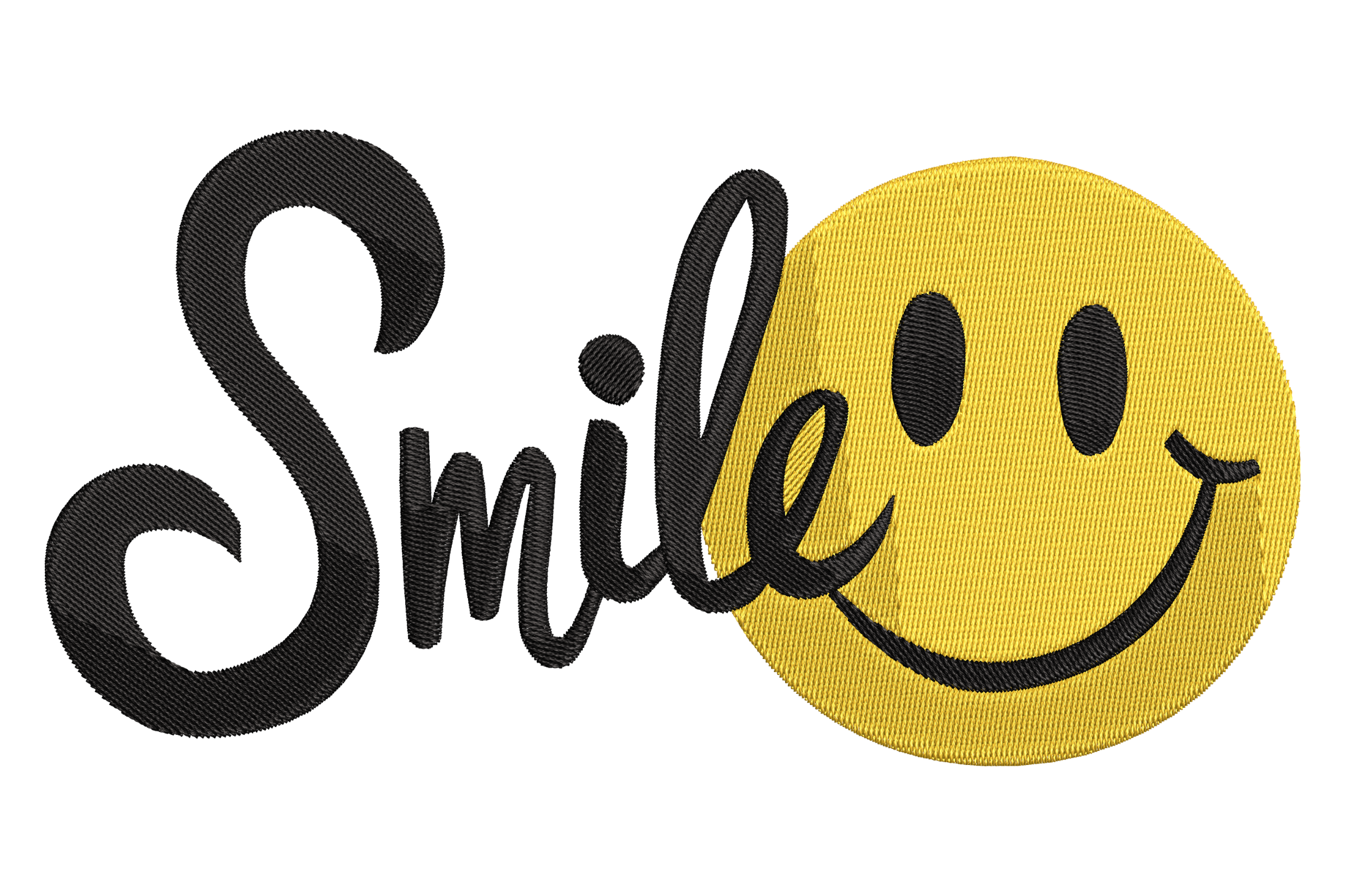 Smile Face Embroidery Design