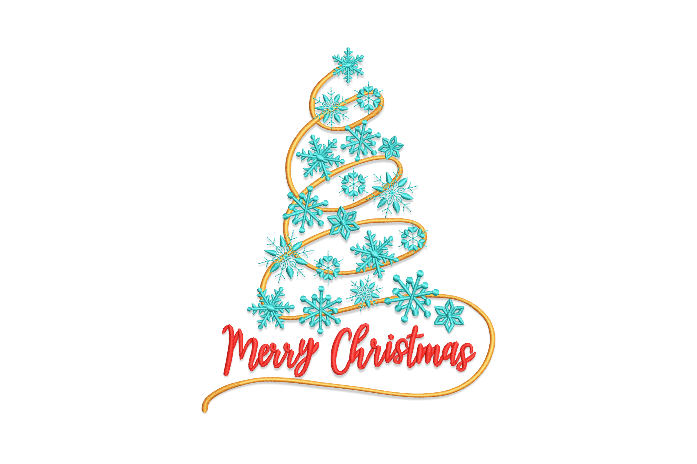 Free Snowflake Christmas Tree Embroidery Design