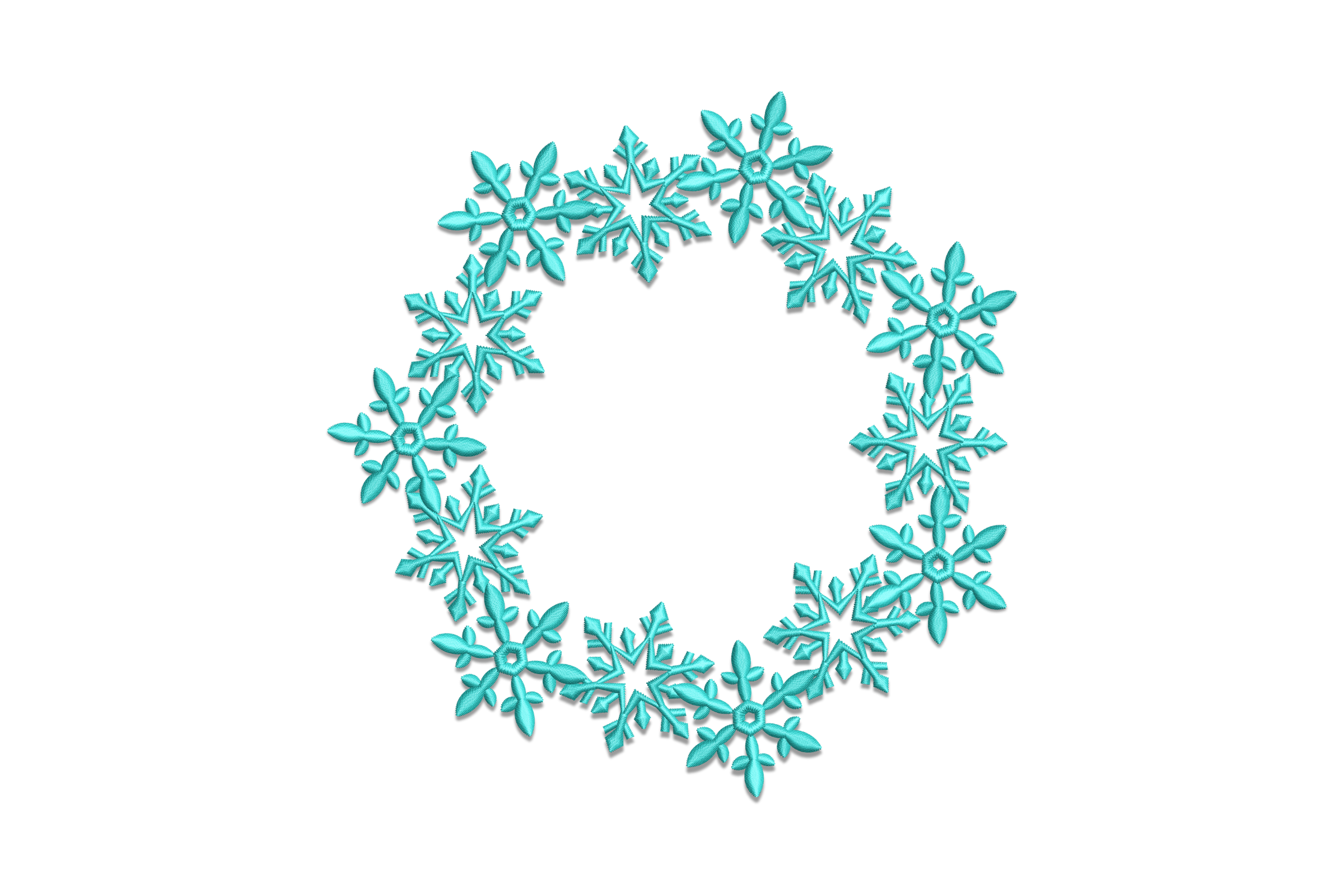 Snowflake Wreath Embroidery Design