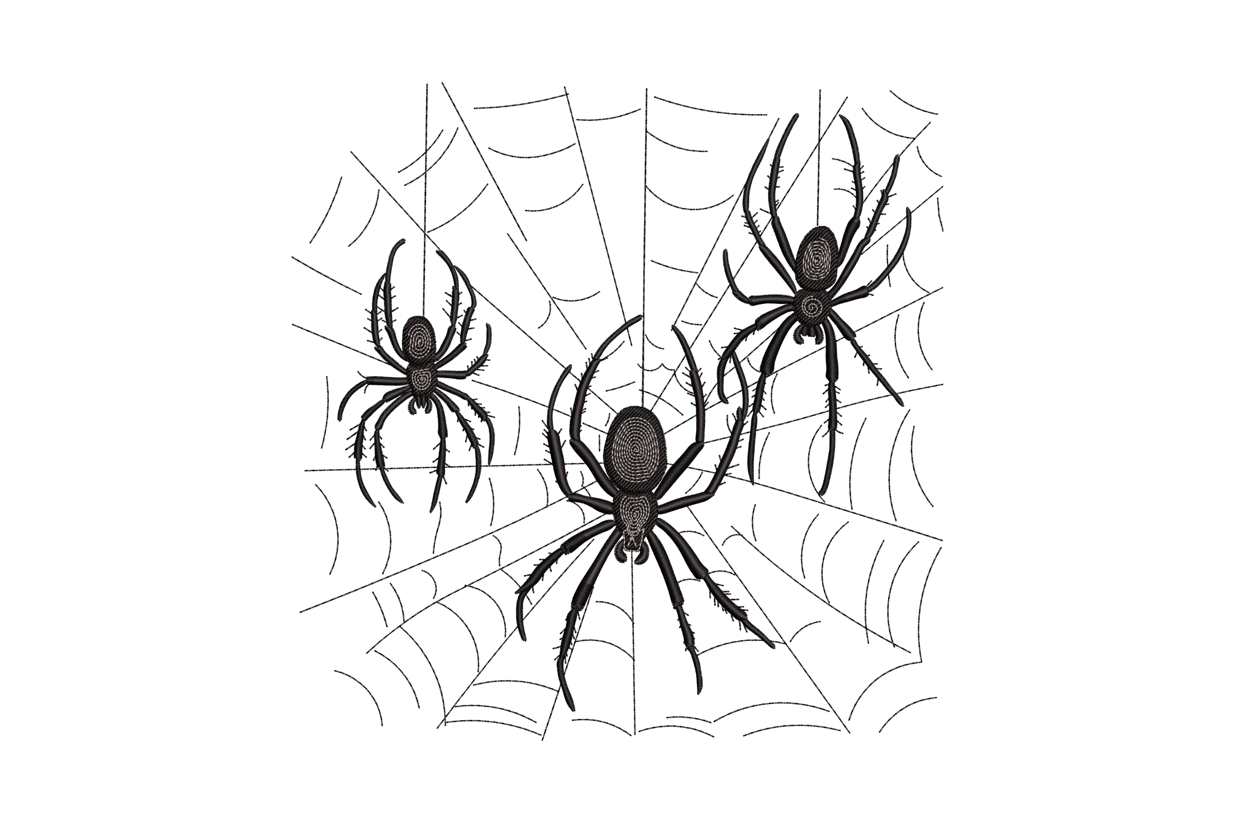 Free Spiders on Web Embroidery Design - Embroidery Lover