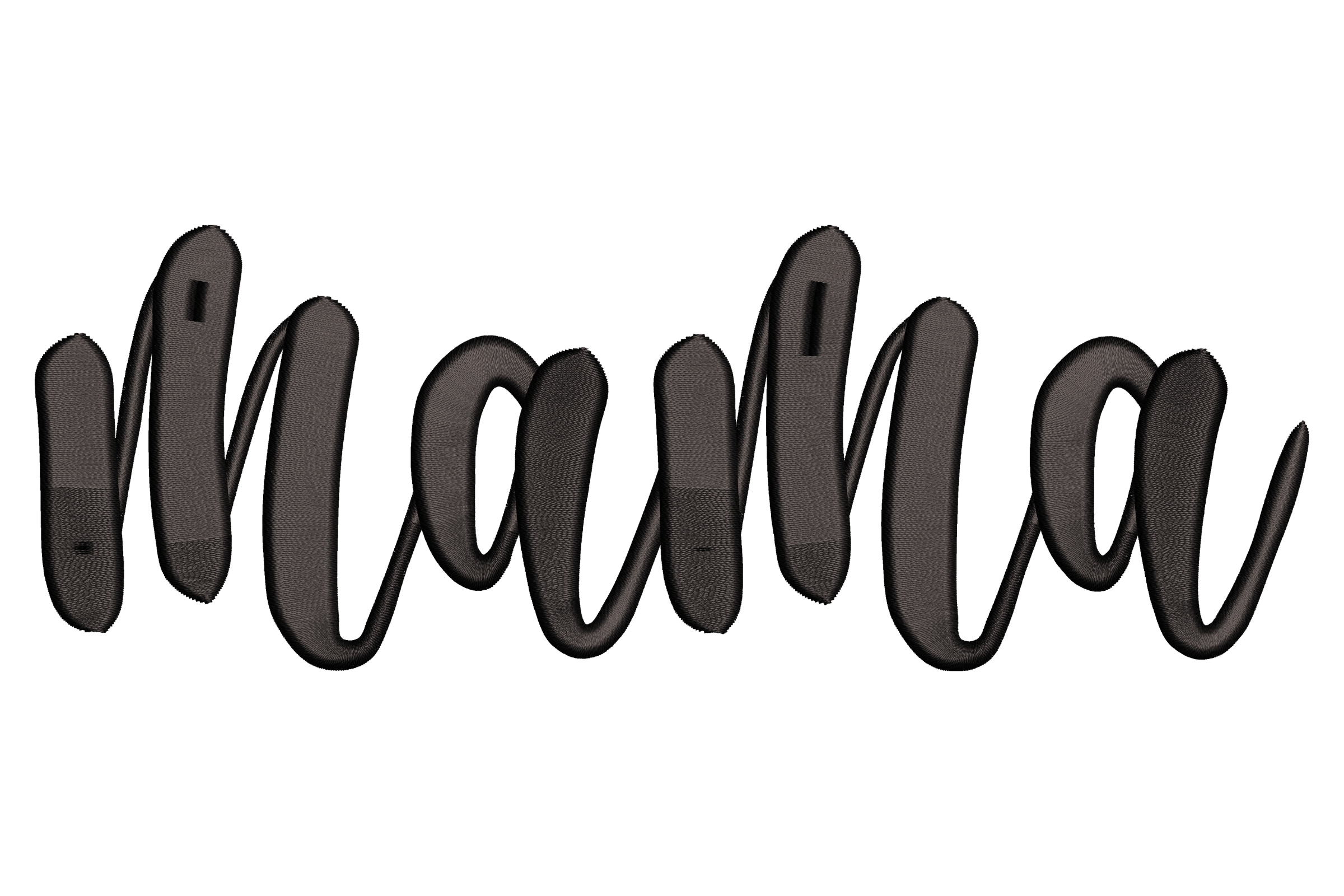 Elegant "Mama" Script Embroidery Design