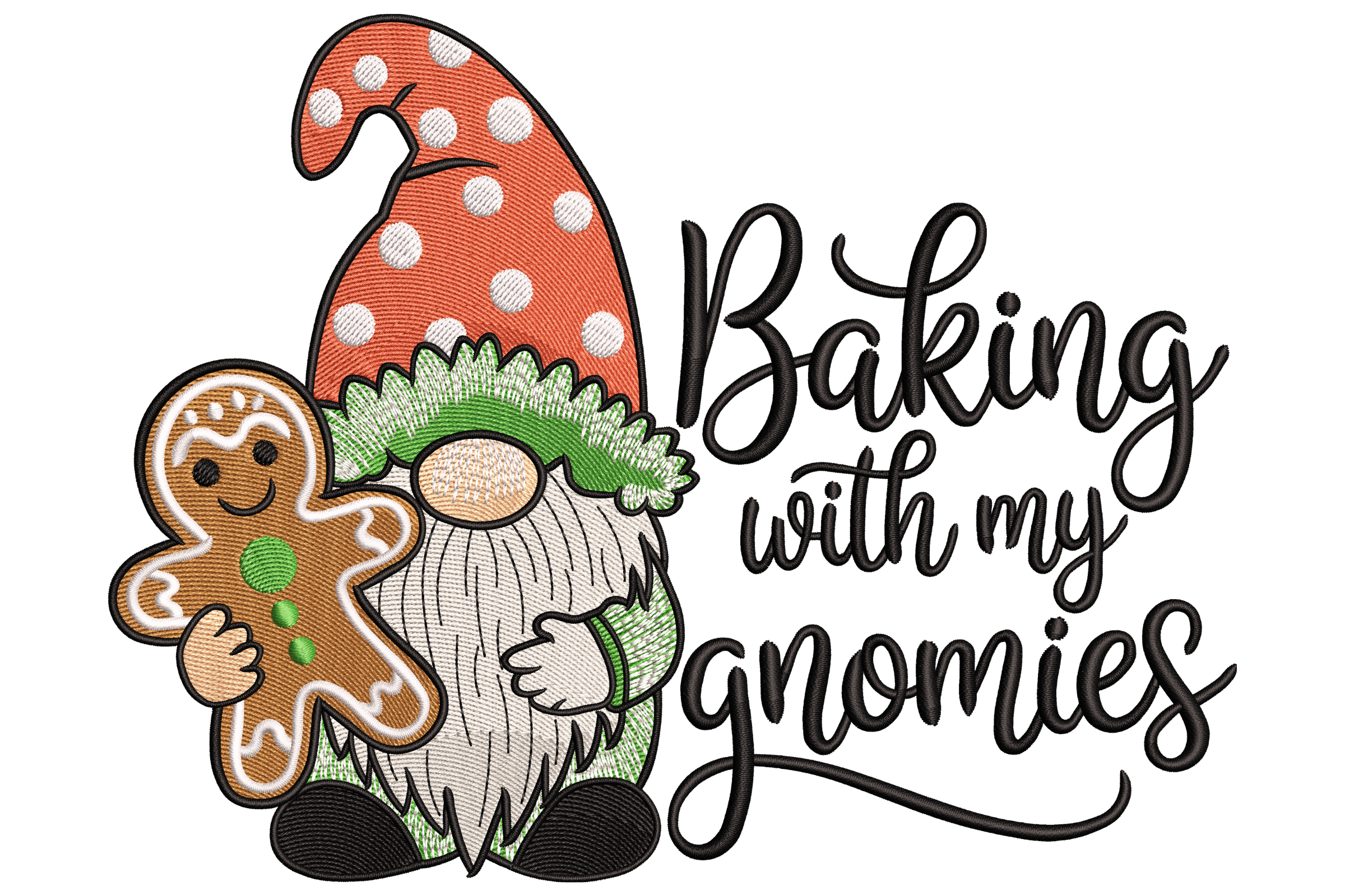 Baking with My Gnomies Embroidery Design - Embroidery Lover