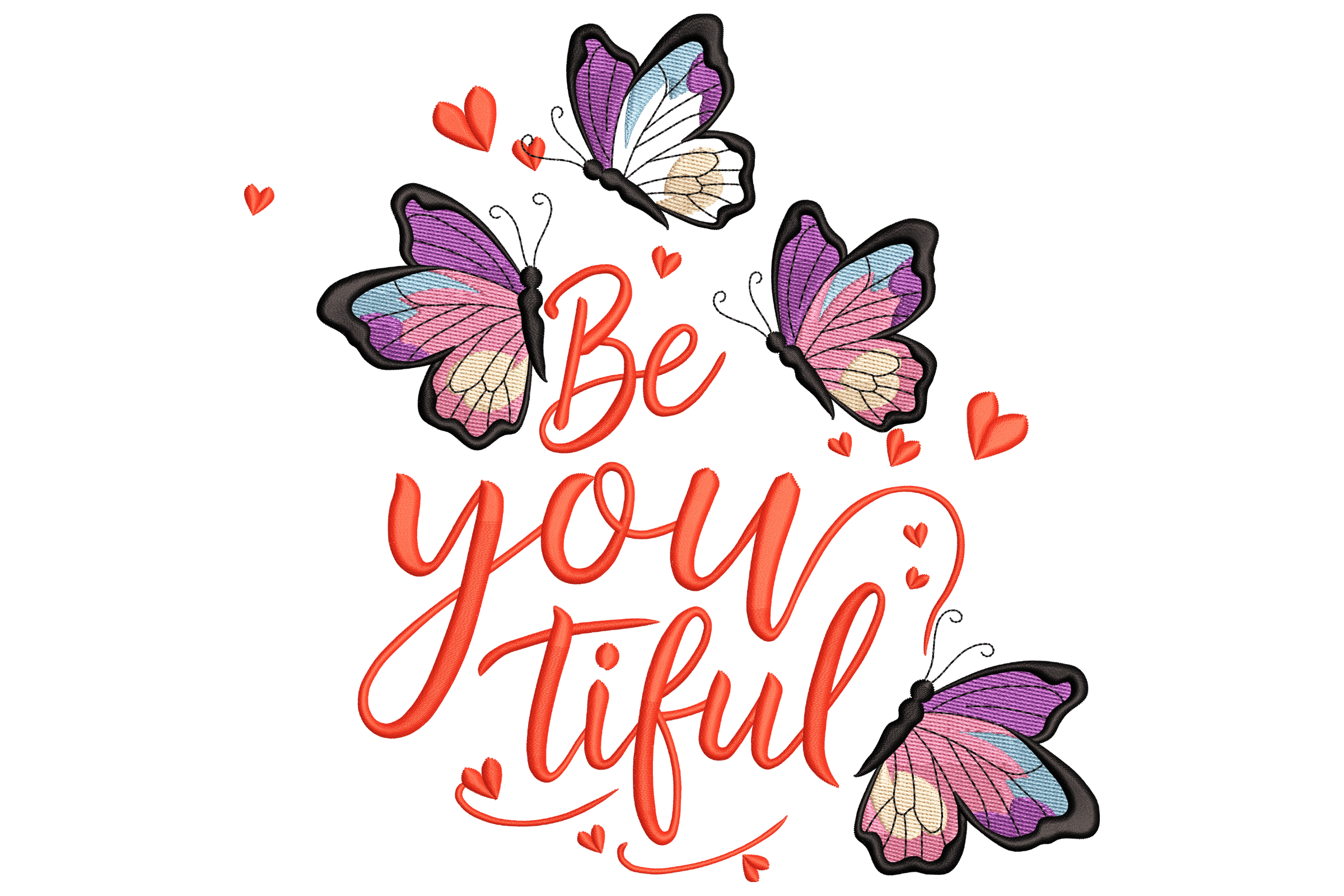 BeYOUtiful Butterfly Embroidery Design – Inspirational Charm