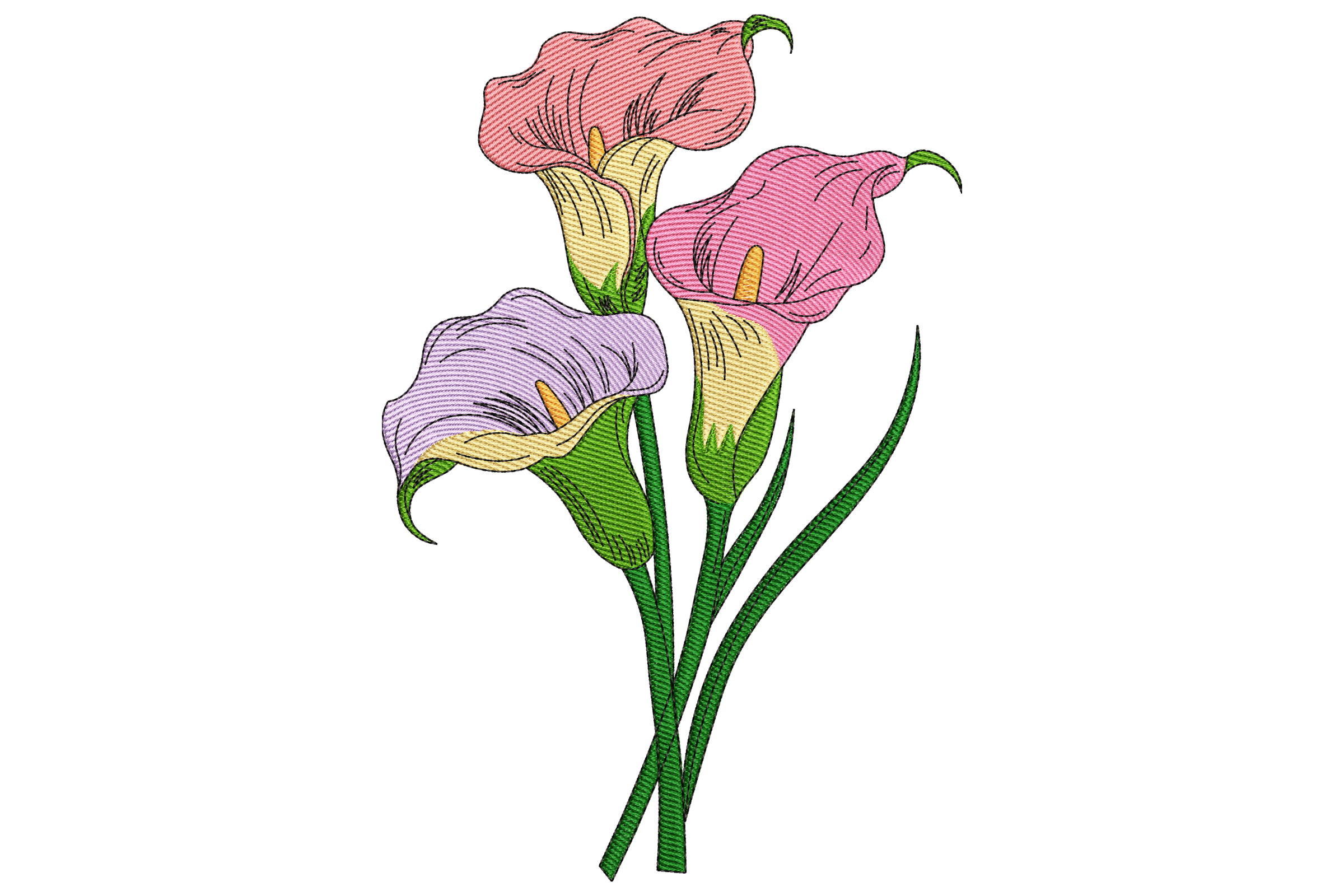 Calla Lily Embroidery Design